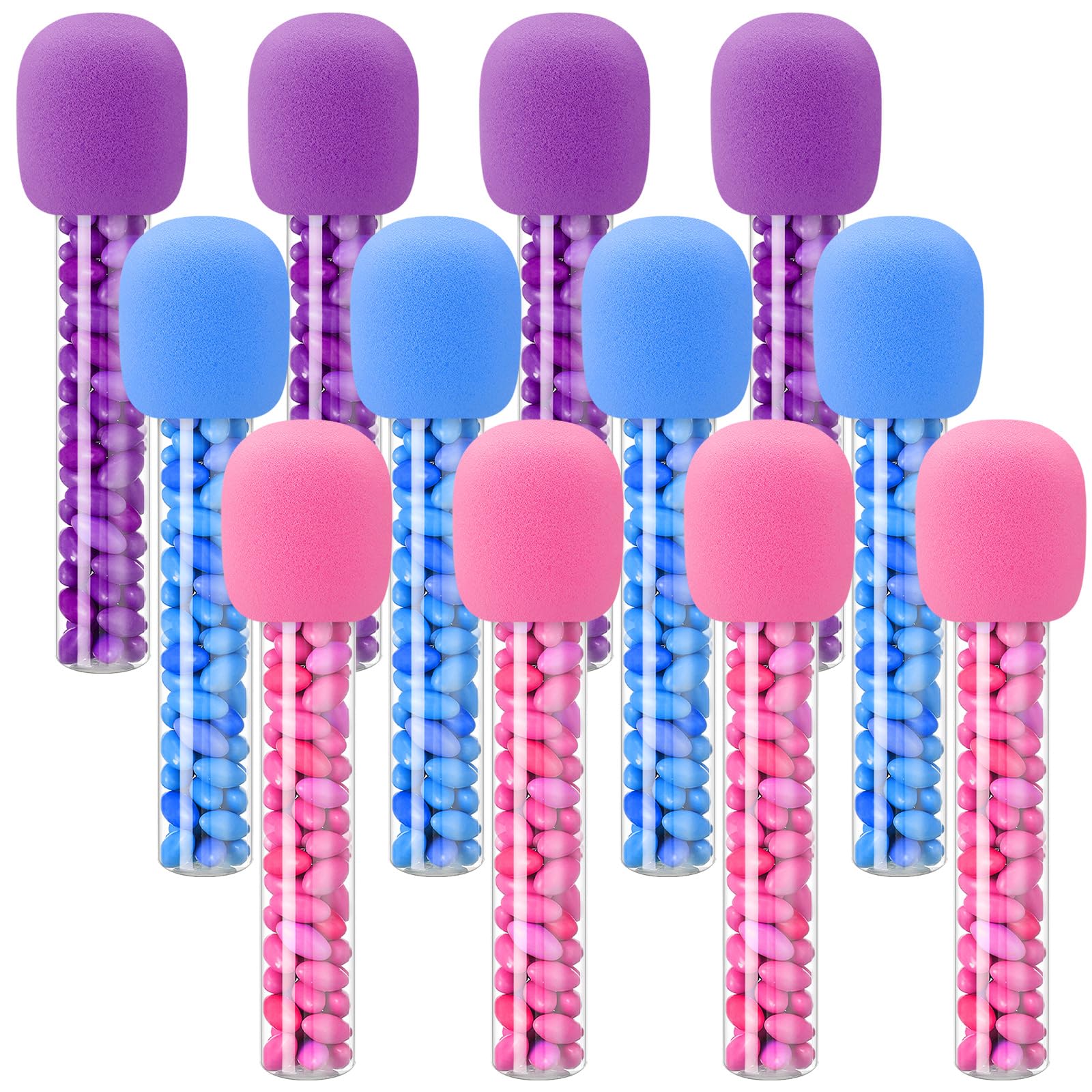 Amazon.com: Newtay 12 Sets Microphone Candy Tubes Karaoke Theme ...