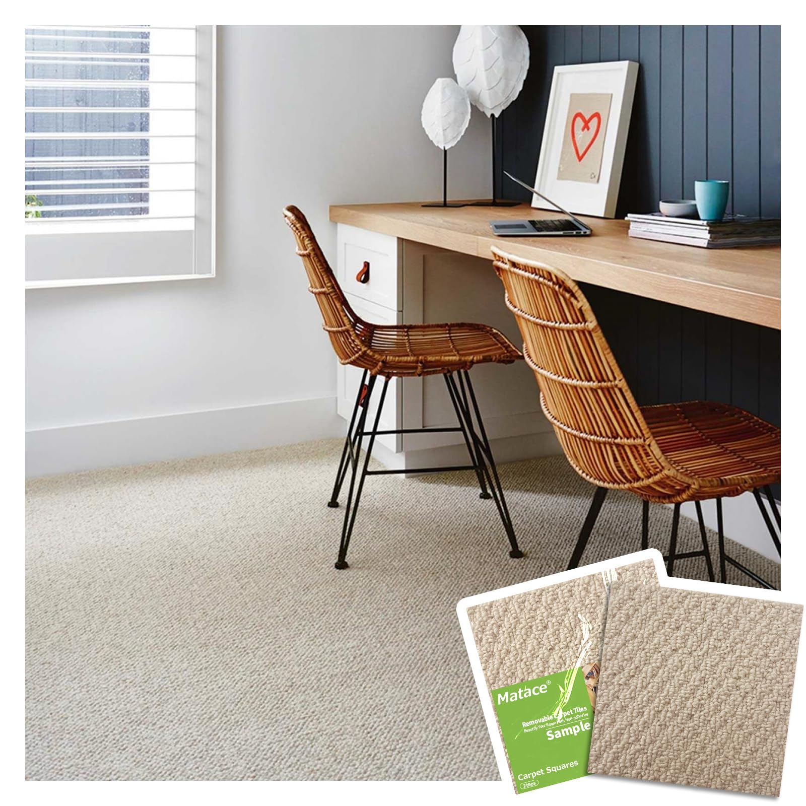 White Carpet Tile Sample