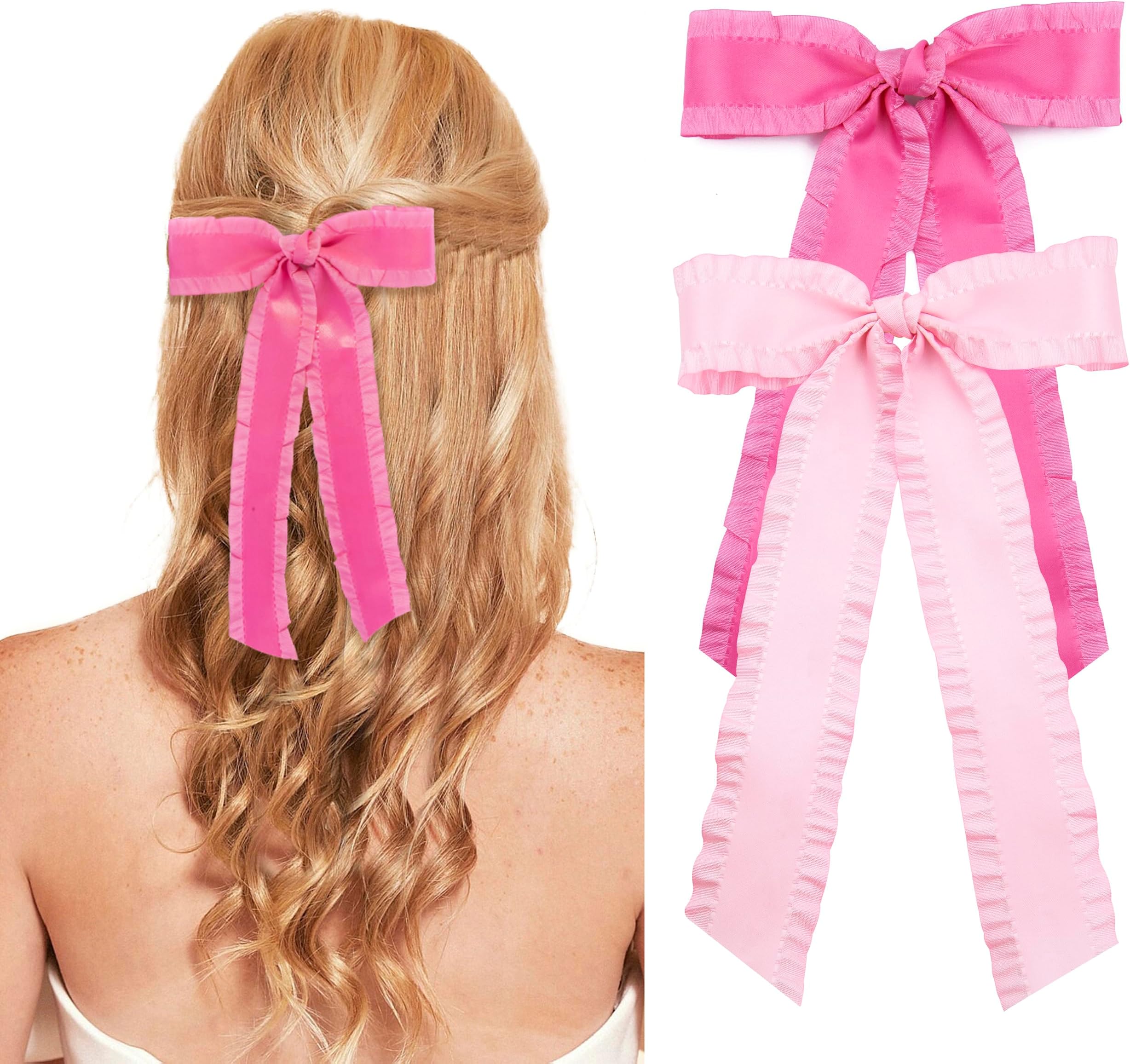 Amazon.com : Spenlly Women Teens Girls Velvet Hair Bows Clip Kids ...