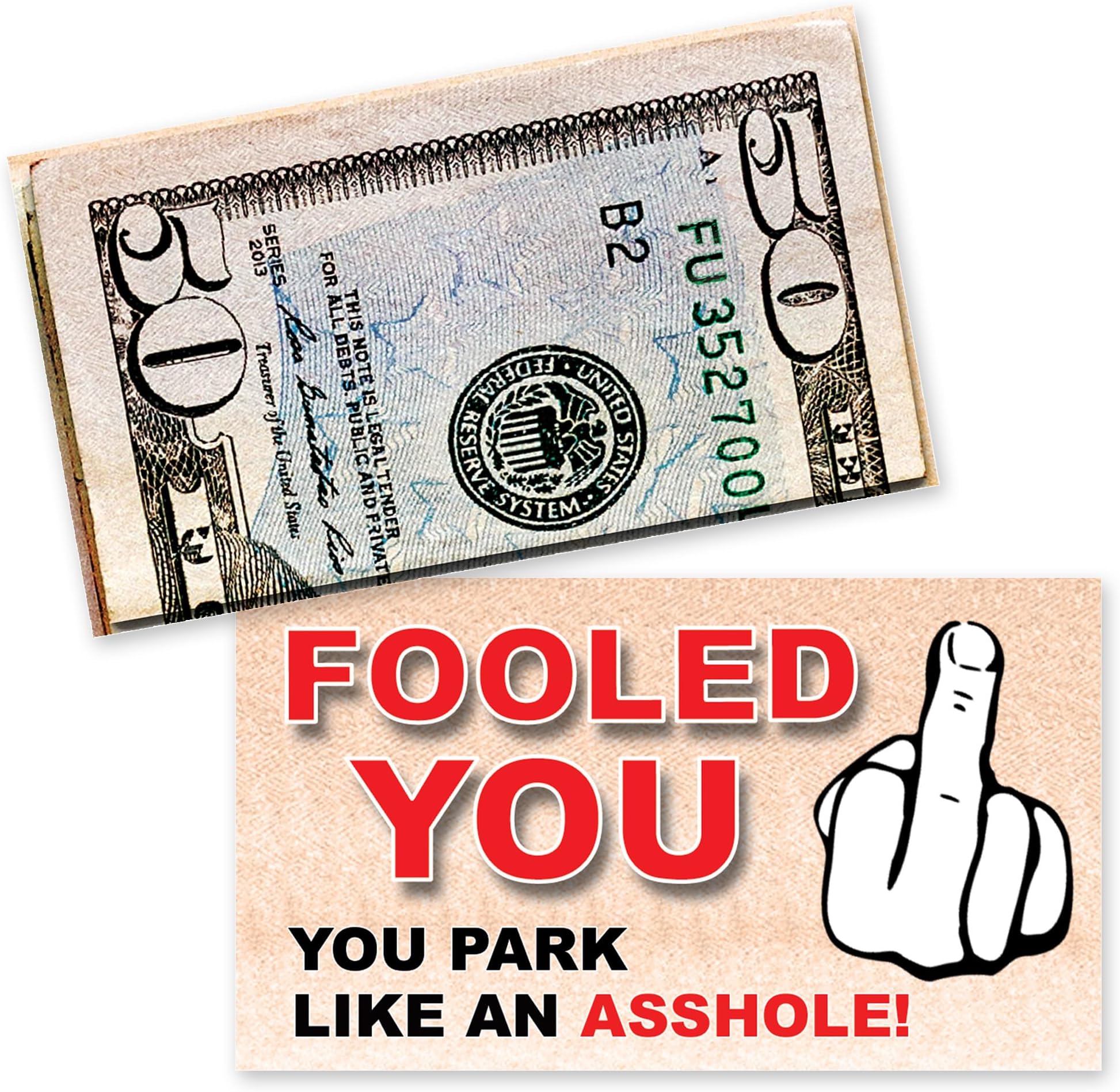 Amazon.com: Design Doggie You Park Like An A-hole Bad Parking Prank ...