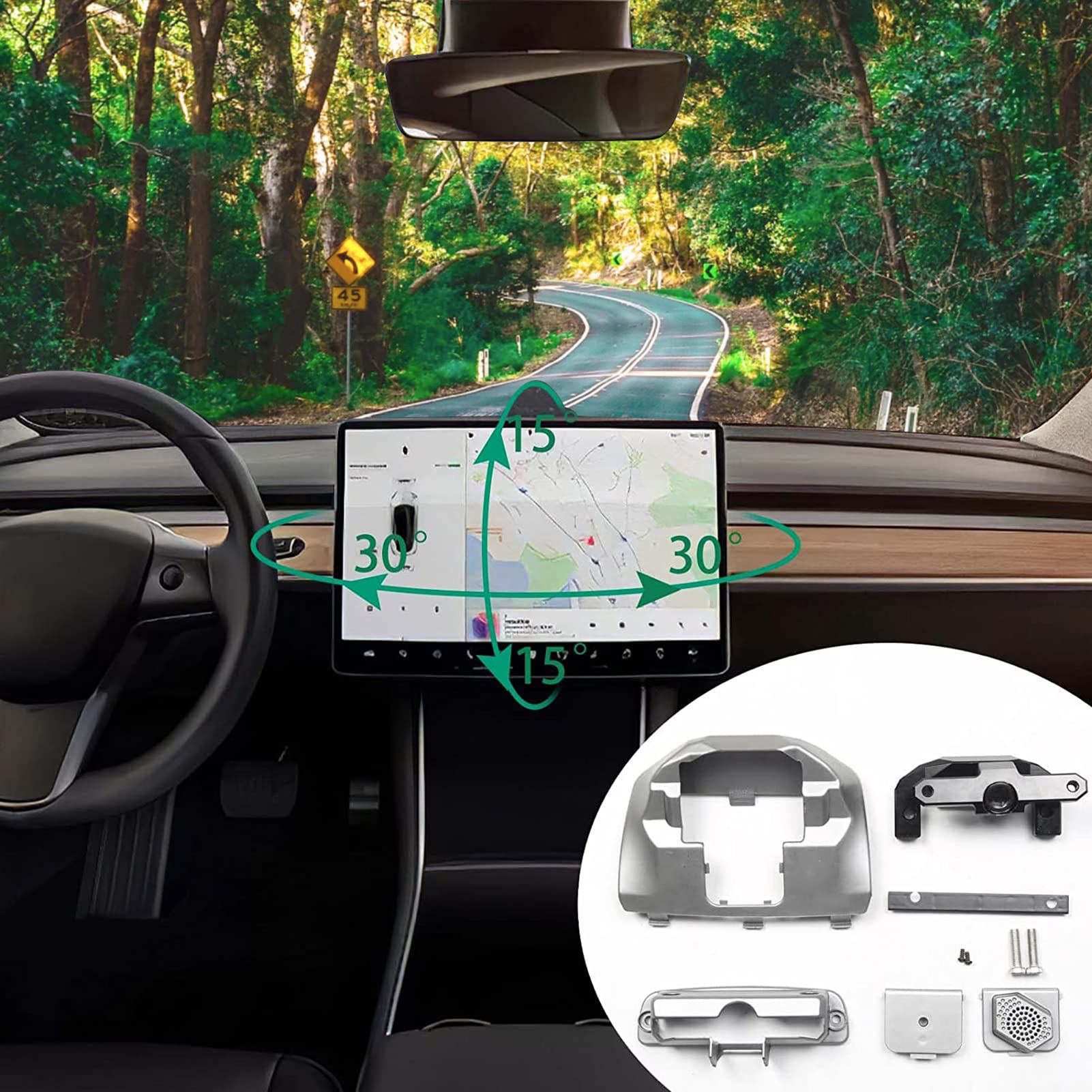 Screen Swivel Mount Kit For Tesla Model 3 Model Y | Desertcart Australia