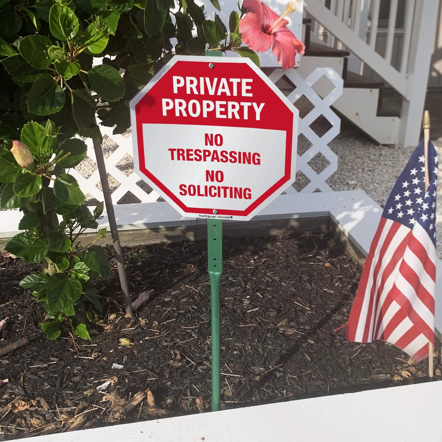 SmartSign 10 x 10 inch “Private Property - No Trespassing No Soliciting ...