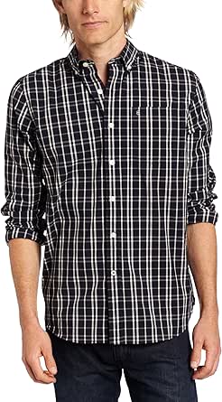 Amazon.com: Victorinox Men's Vals Plaid Shirt, Navy, XX-Large ...