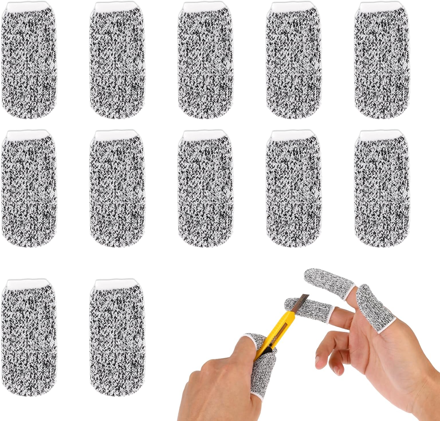 Amazon.com: Ptwola 12 Pcs Cut Resistant Finger Cots Anti-Slip Finger ...