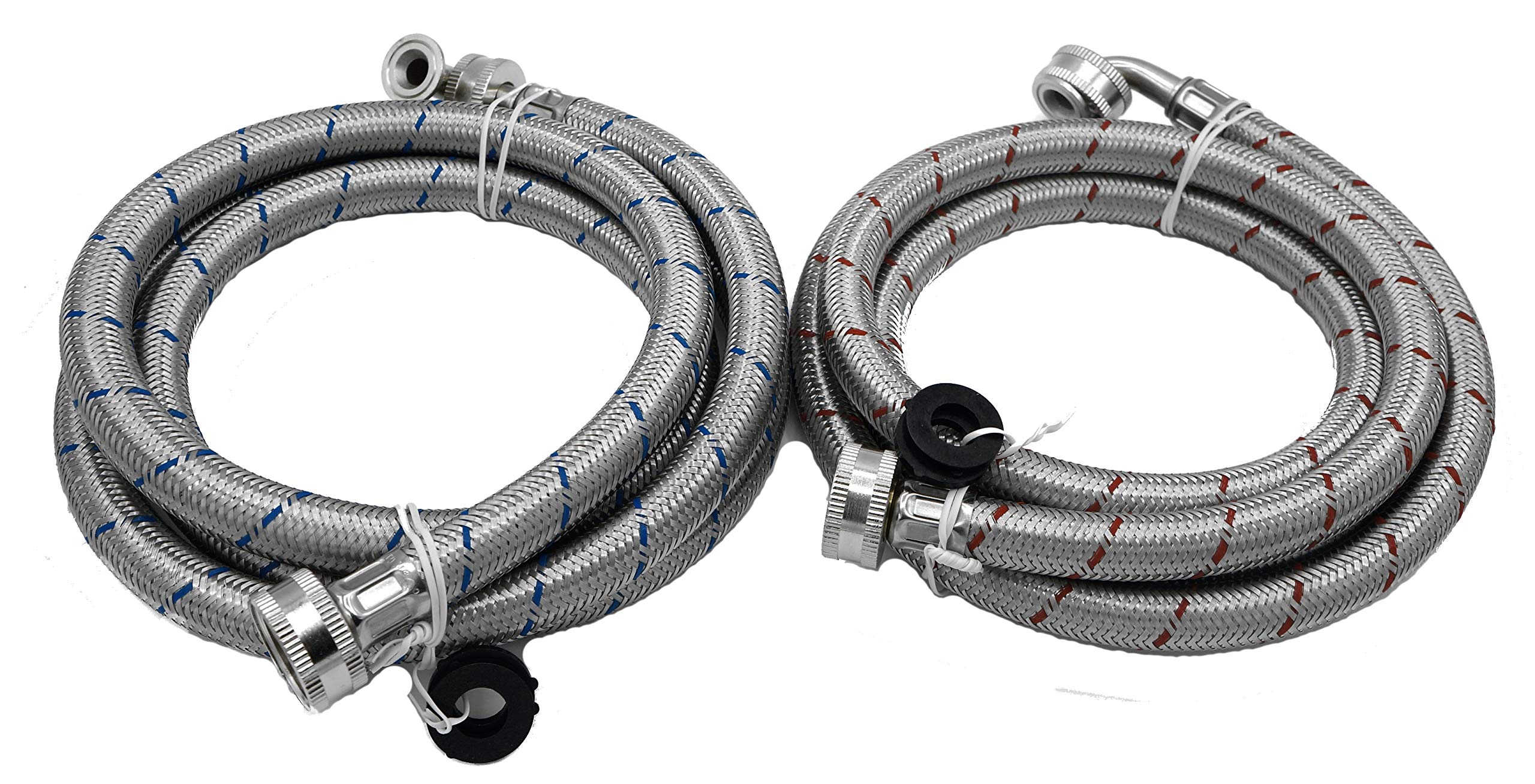 Amazon.com: KILAUAN Washing Machine Hose Stainless Steel Braided Water ...