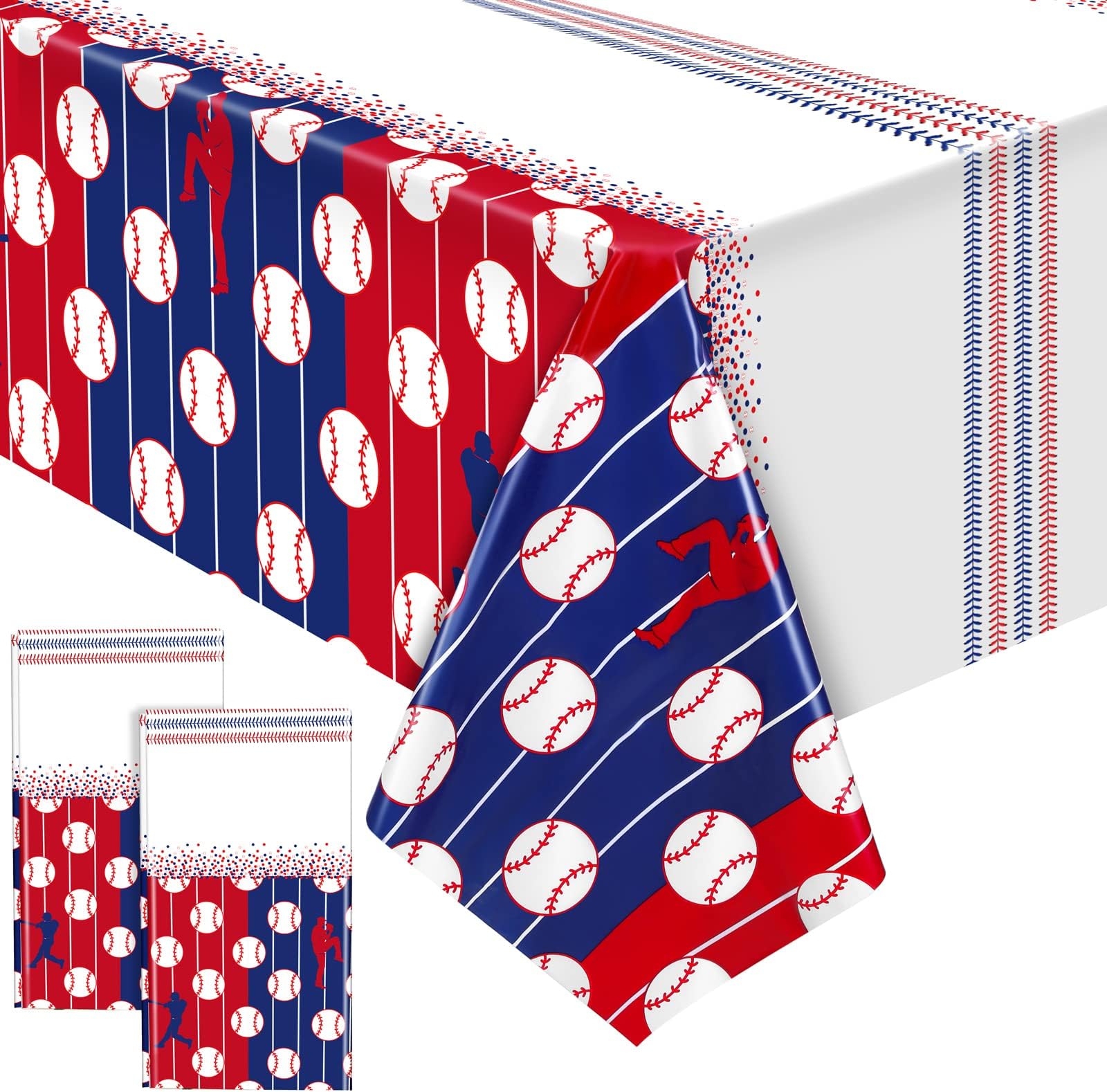 Amazon.com: 3pcs Baseball Tablecloth Table Cover Baseball Party ...