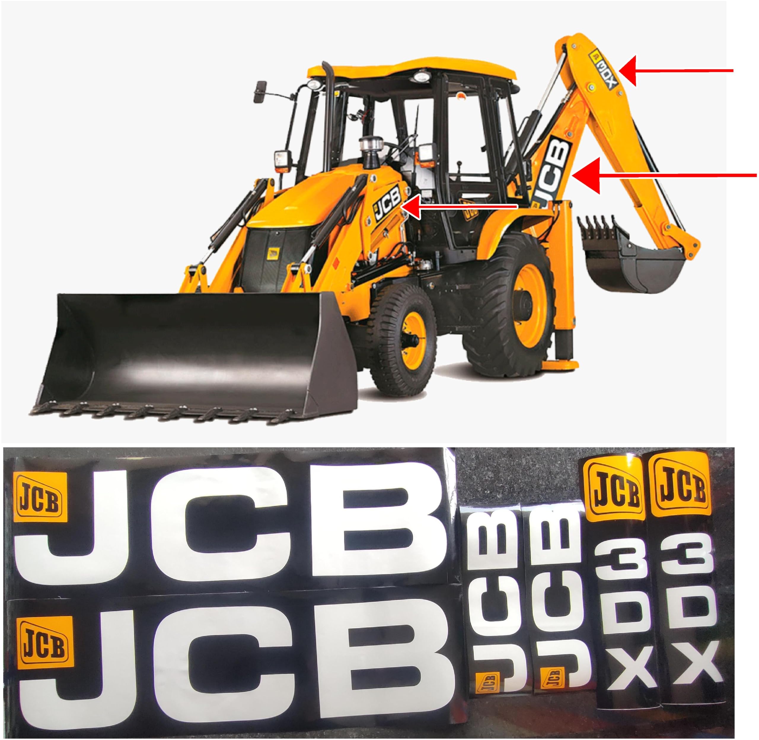 Jcb Machine Logo JCB 3CX Sitemaster Plus Backhoe Loader 1:32nd Scale