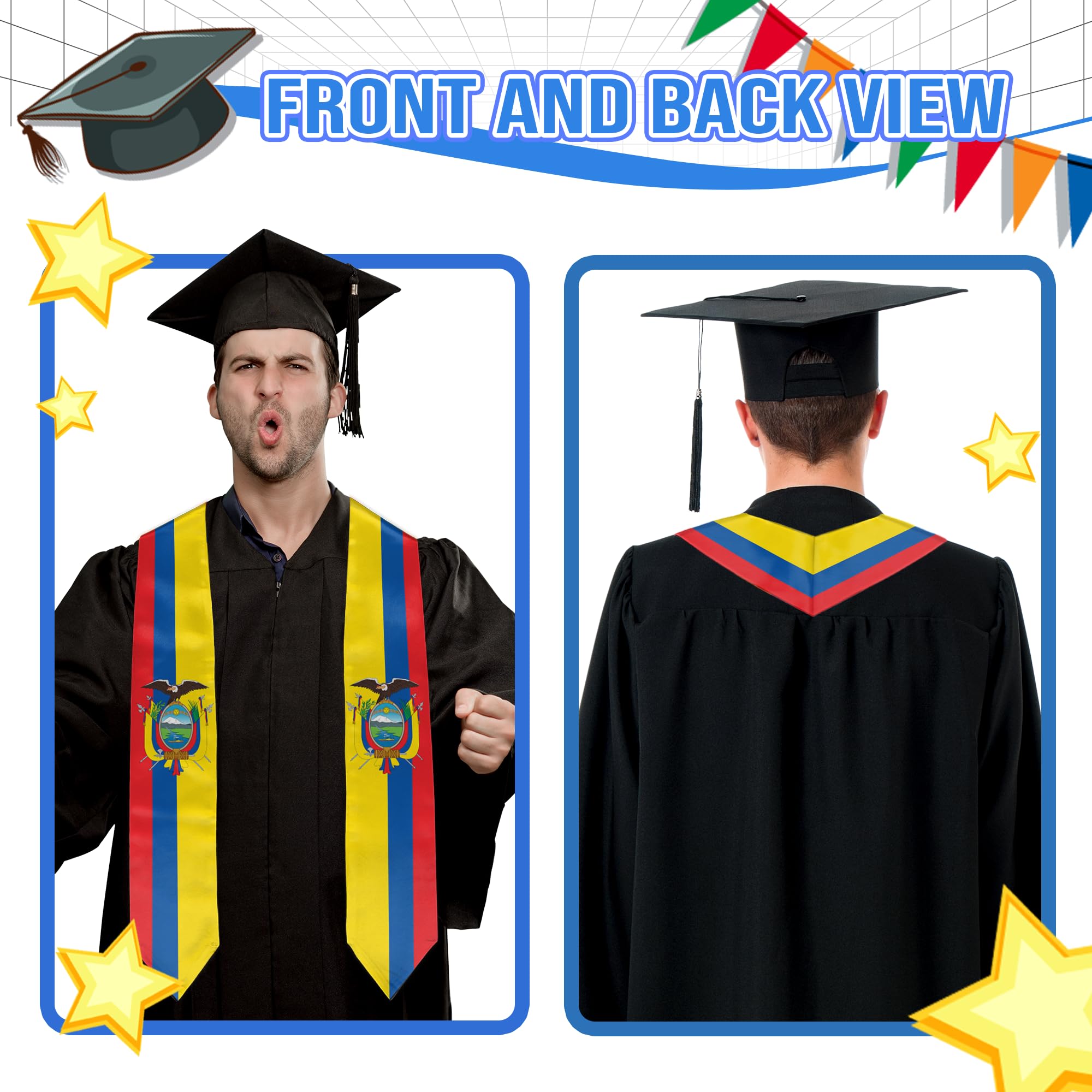 Snapklik.com : Ecuador Flag Graduation Stole Ecuadorian Flag Graduation ...