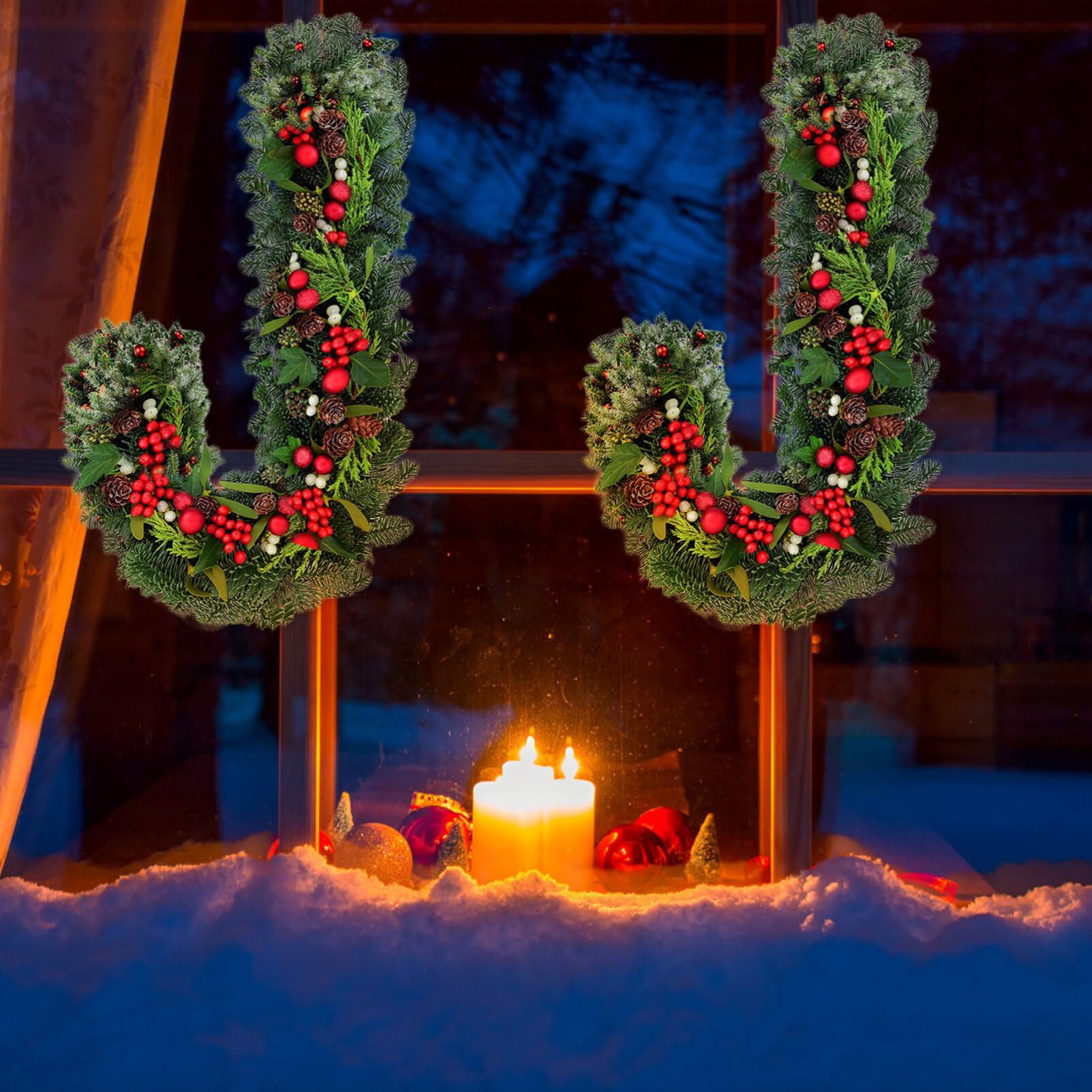 Metal Frames Candy Cane Wreath FSSTAM Candy Cane Metal Wire Wreath