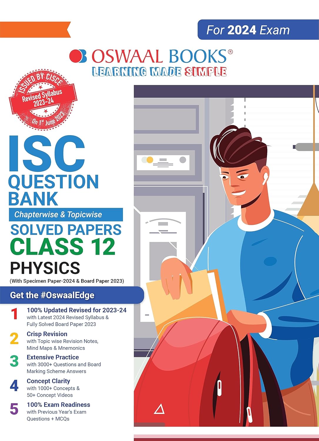 Oswaal ISC Question Bank Class 12 Physics Book (For 2024 Board Exams ...