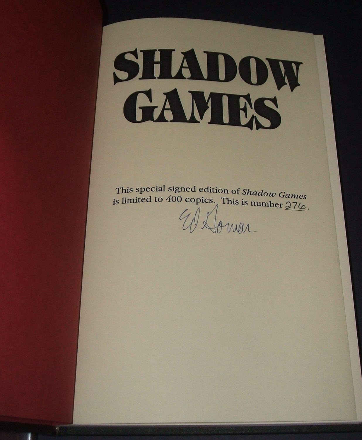 Shadow Games: Gorman, Ed: 9781881475118: Amazon.com: Books