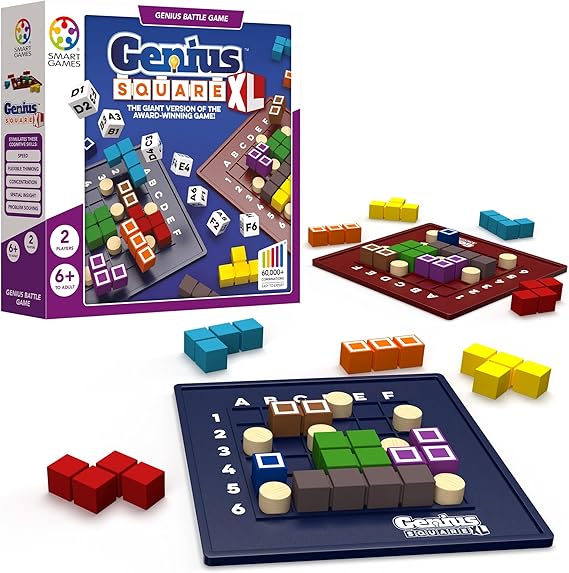 Amazon.com: Genius Square XL - Supersized STEM Puzzle Game! Roll The ...