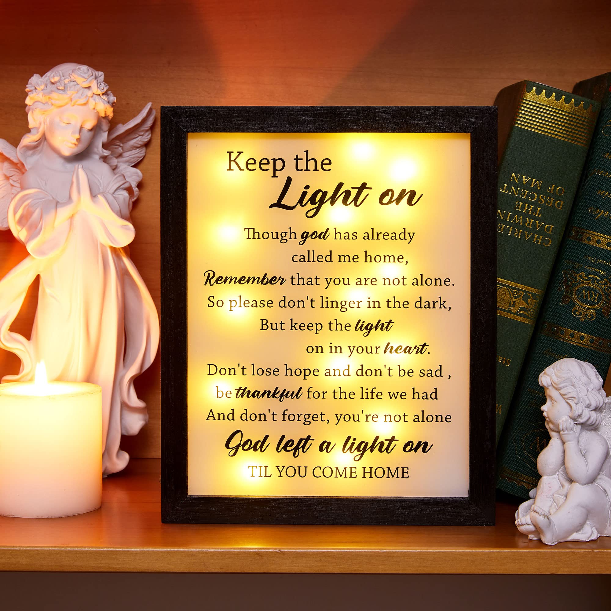 Snapklik.com : WOODEXPE Sympathy Gift LED Memorial Shadow Box 8x10 ...