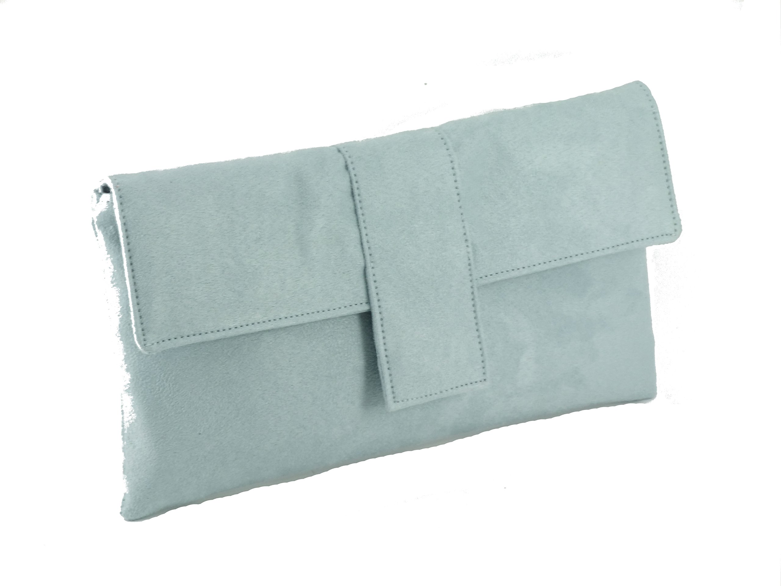 LONI Womens Elegant Faux Suede Clutch Bag/Shoulder Bag Occasion Wedding ...