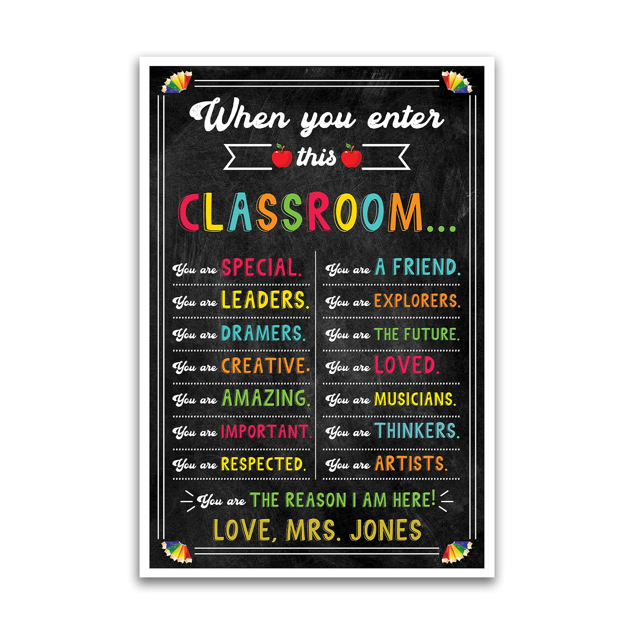 Amazon.com: Personalized Classroom Rules Poster - Custom When You Enter ...