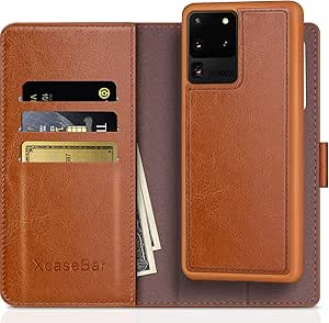 Amazon.com: XcaseBar 2-in-1 Detachable for Samsung Galaxy S20 Ultra Wallet case with【RFID ...