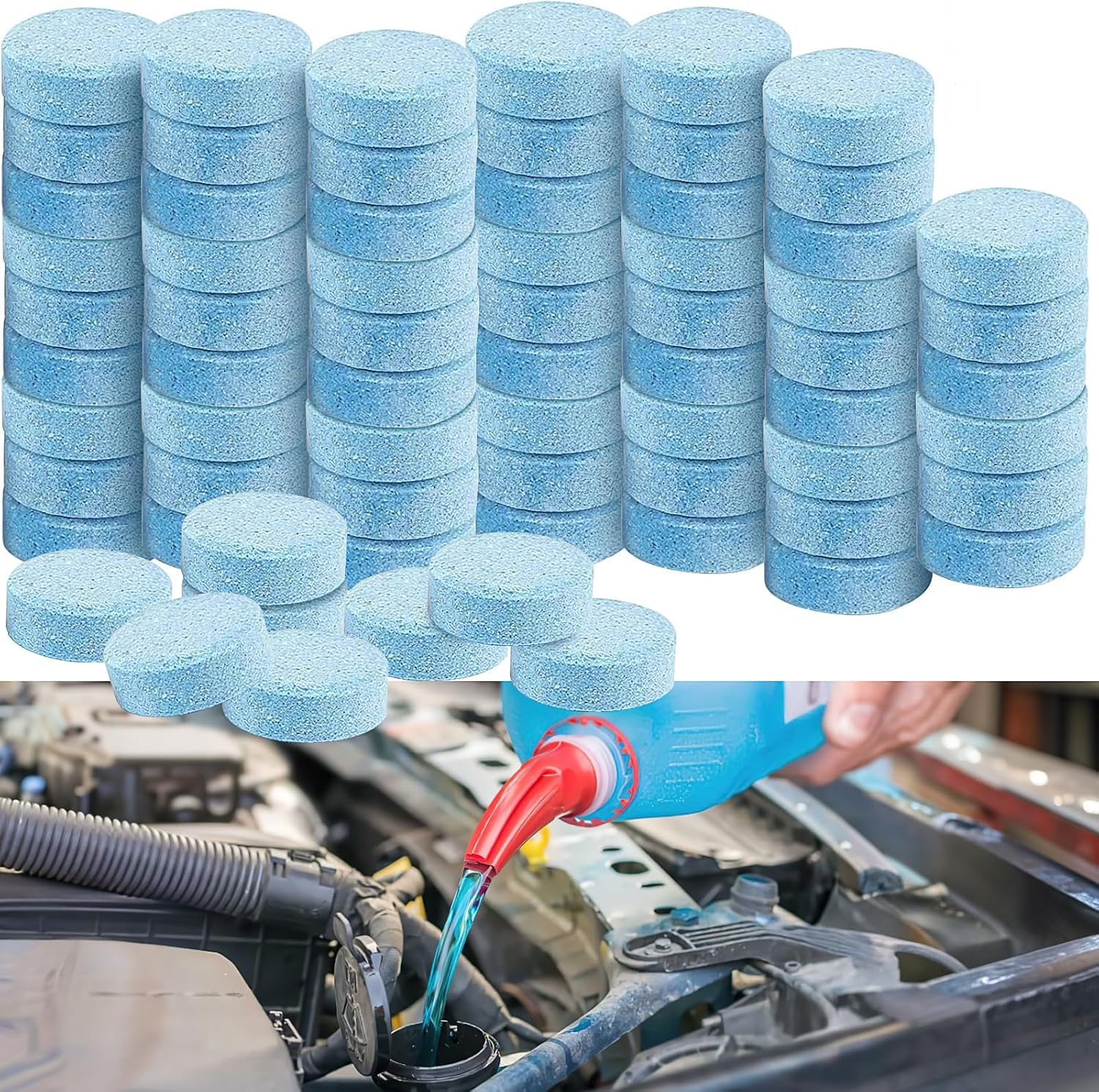 400 PCS Windshield Washer Fluid Concentrated Tablets - 1 pcs Produce 1 ...