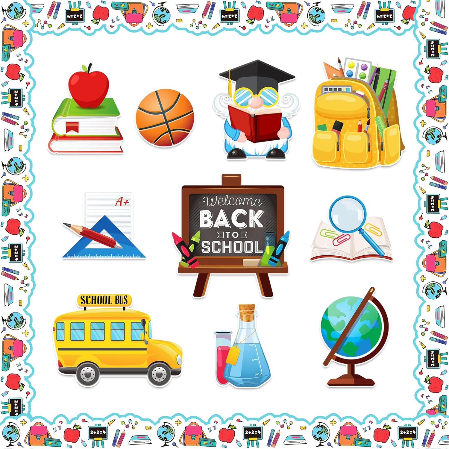 Amazon.com: 68Ft Back to School Classroom Bulletin Board Decoration Set ...