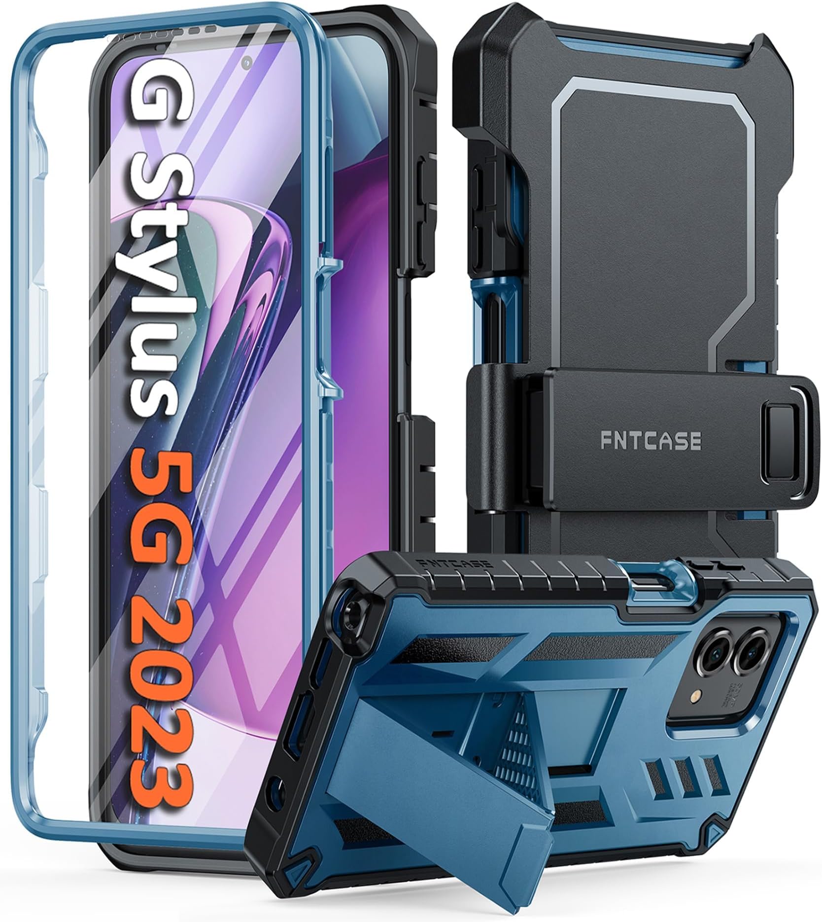 Amazon.com: FNTCASE for Moto G-Stylus 5G-2023 Case: Rugged Belt Clip ...