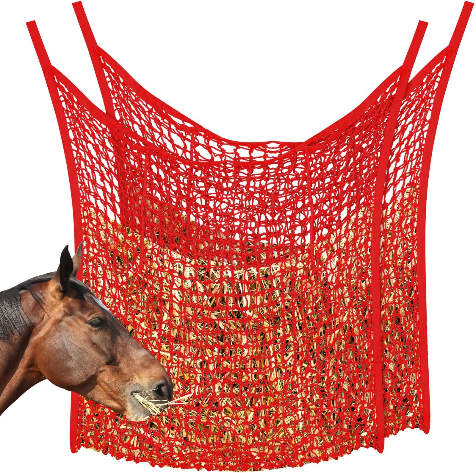 Amazon.com: 2 Pcs Slow Feed Hay Net Hay Feeder Hay Bags for Horses Goat ...