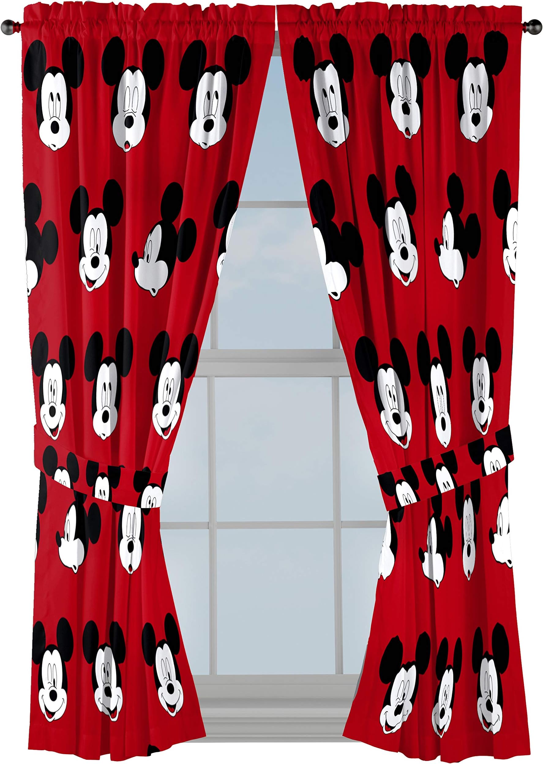 Amazon.com: Disney Mickey Mouse Playground Pals Curtain Panel with Tie ...
