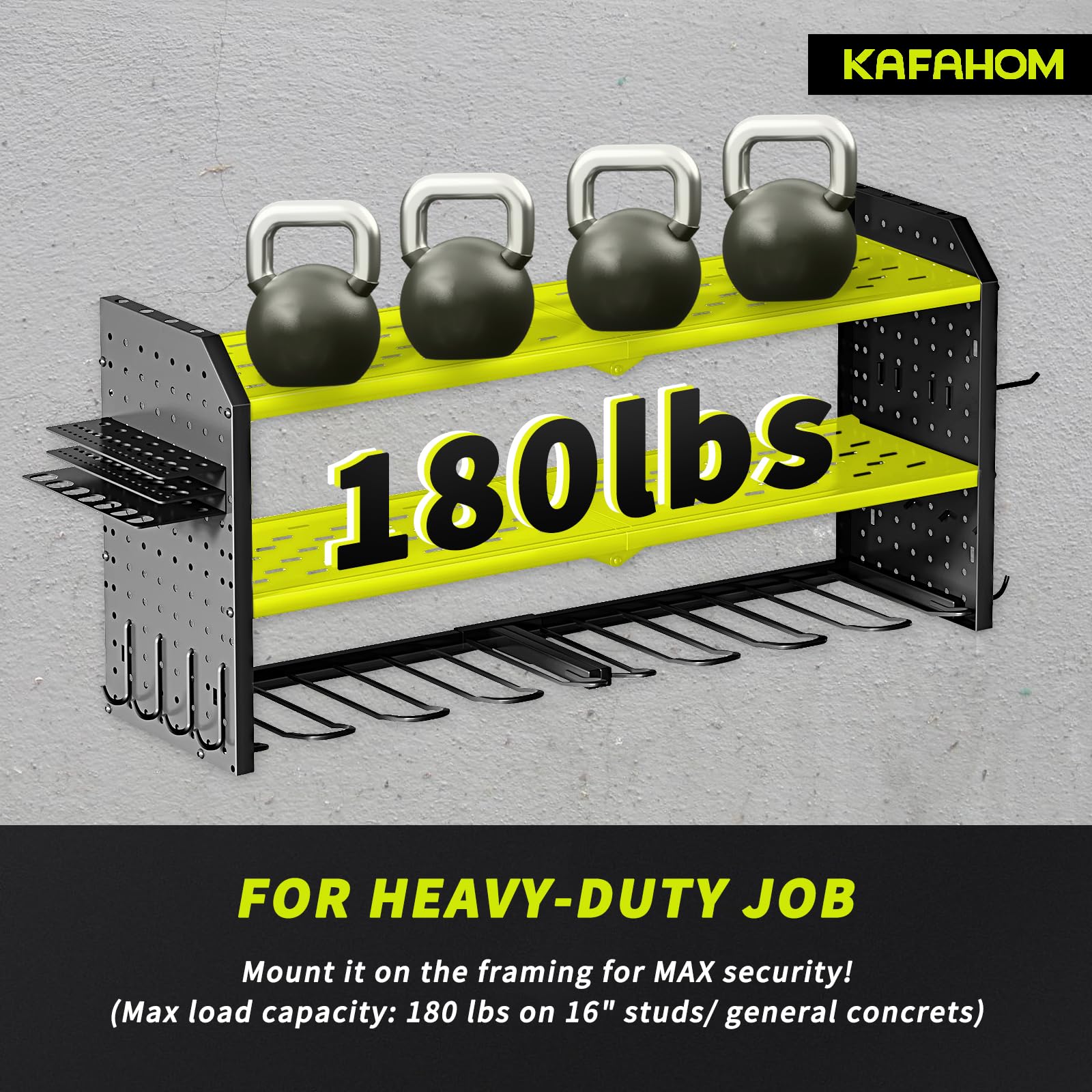 KAFAHOM Power Tool Organizer, Large 8 Drill Holder Wall Mount with 2 ...