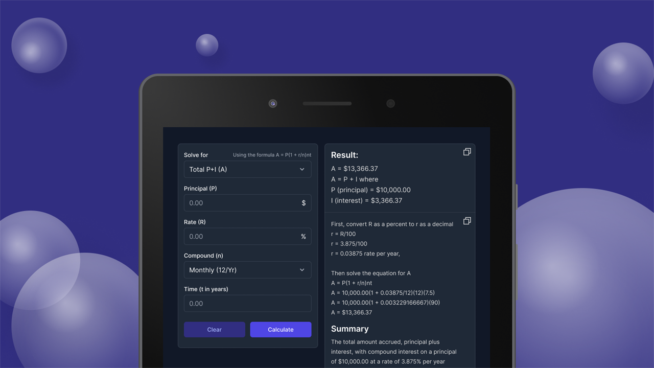 Compound Interest Calculator - App on Amazon Appstore