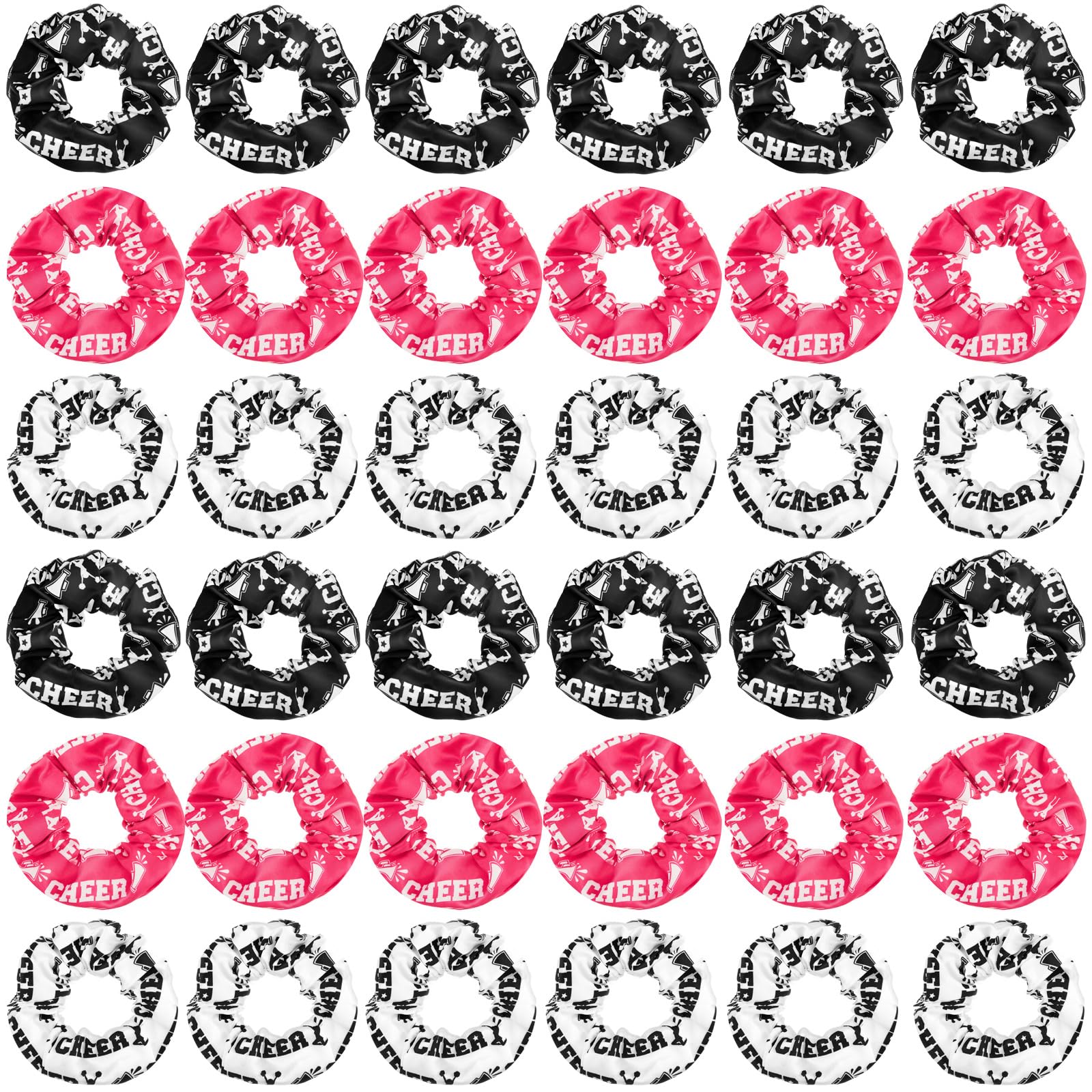 Amazon.com : Riceshoot 36 Pcs Cheer Scrunchies Cheer Hair Accessories ...
