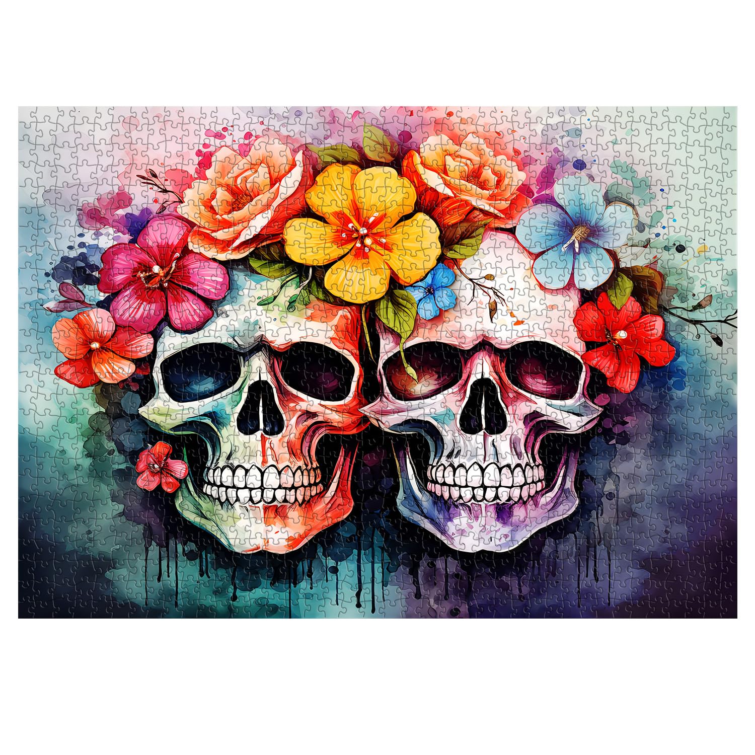 Amazon.com: Day of The Dead Skull Puzzles for Adults 1000 Pieces ...