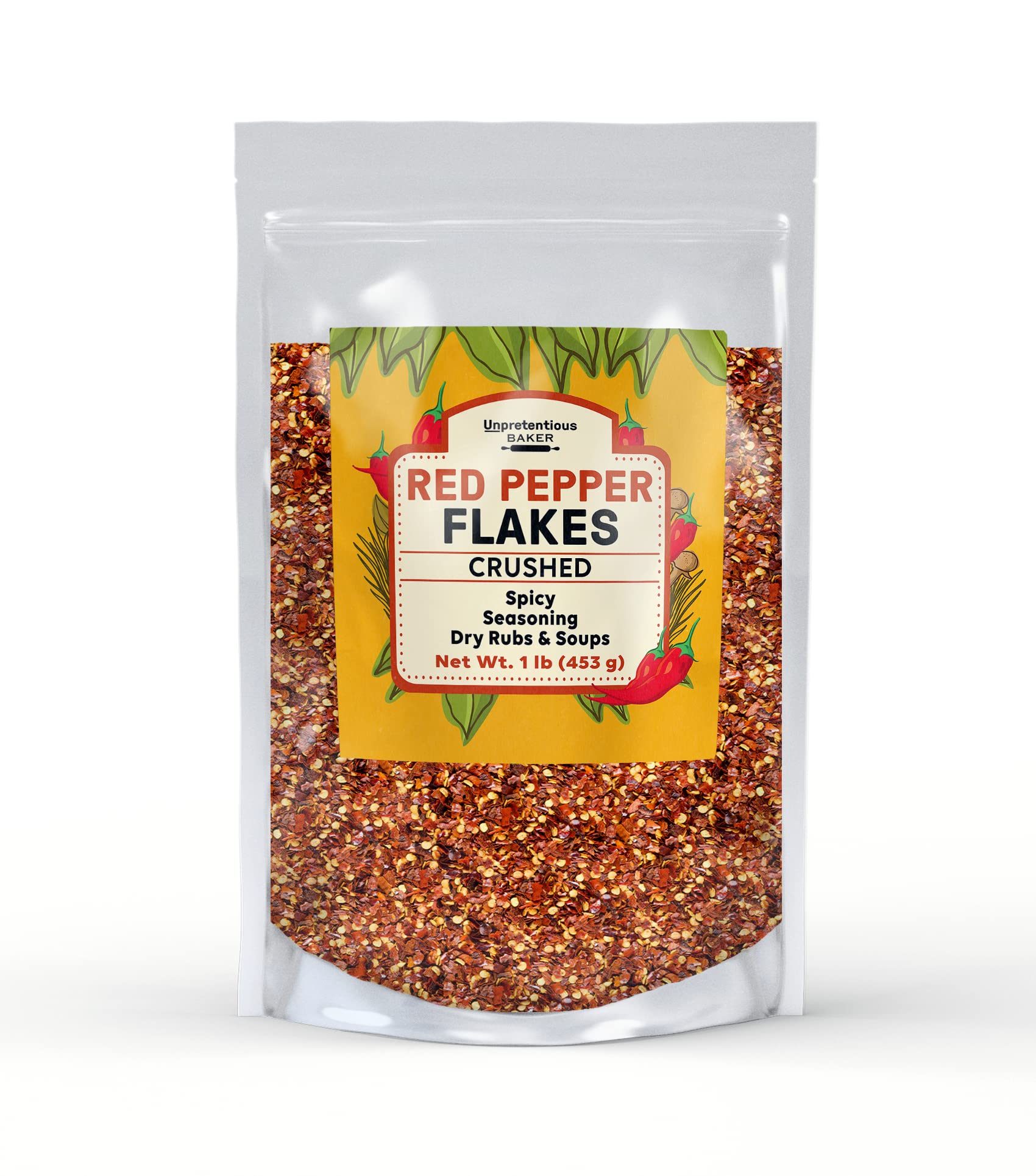Amazon.com : Unpretentious Red Pepper Flakes, 1 lb, Spicy, Seasonings ...