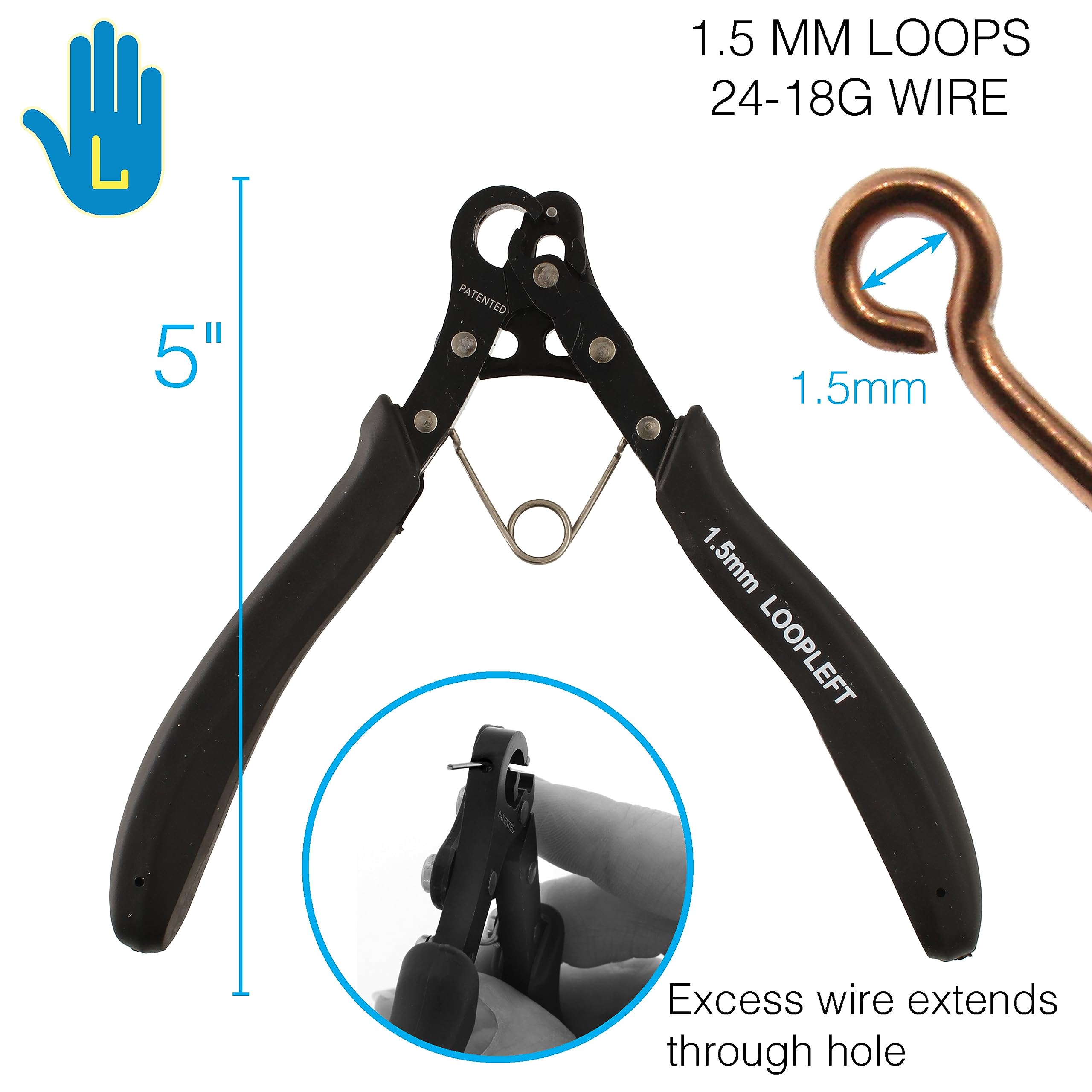 Snapklik.com : LEFT HANDED 1-Step Looper Plier 1.5mm, 18-26g Craft Wire ...