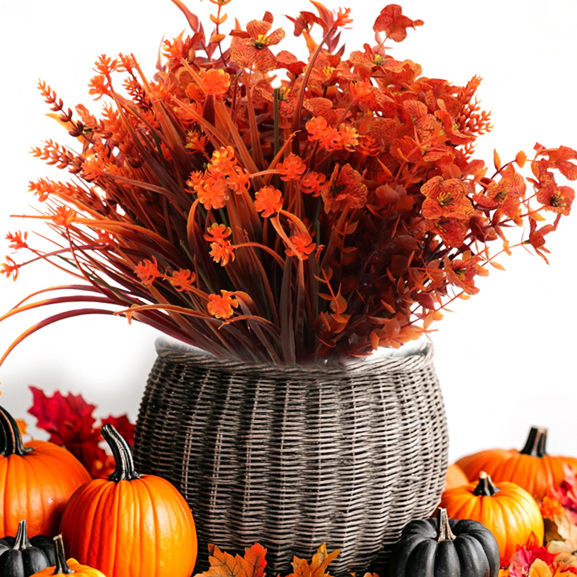 Amazon.com: 16 Bundles Artificial Fall Flowers Outdoor,No Fade Fake ...