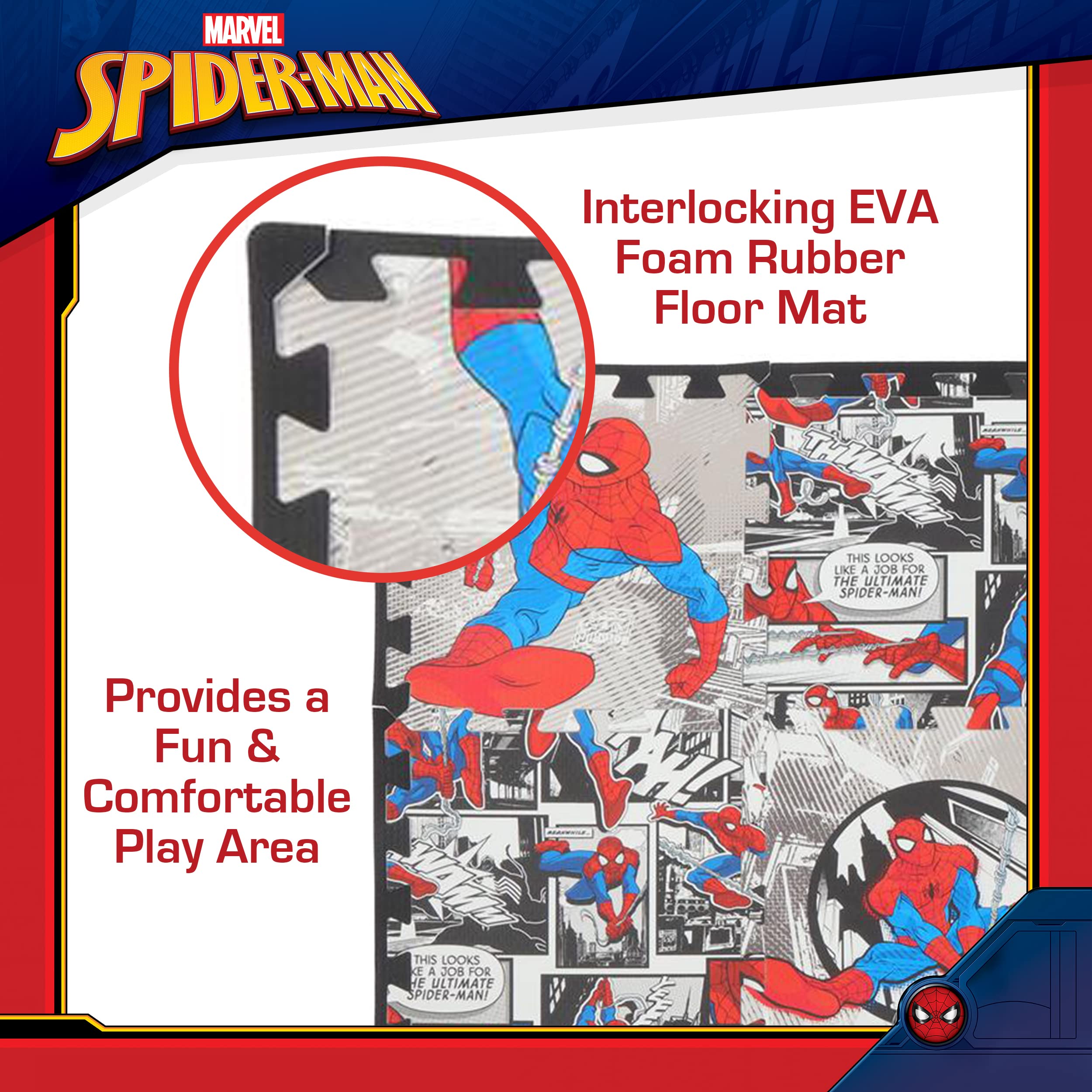 Marvel Puzzle Marvel The Avengers EVA Foam Mat, Interlocking EVA Foam ...