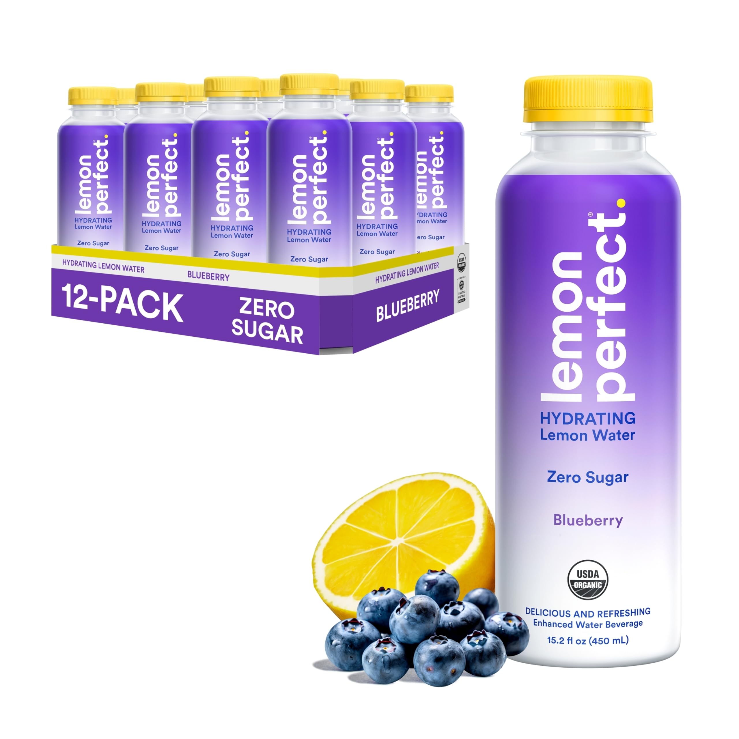 Amazon.com: Lemon Perfect Blueberry, Hydrating Flavored Lemon Water ...