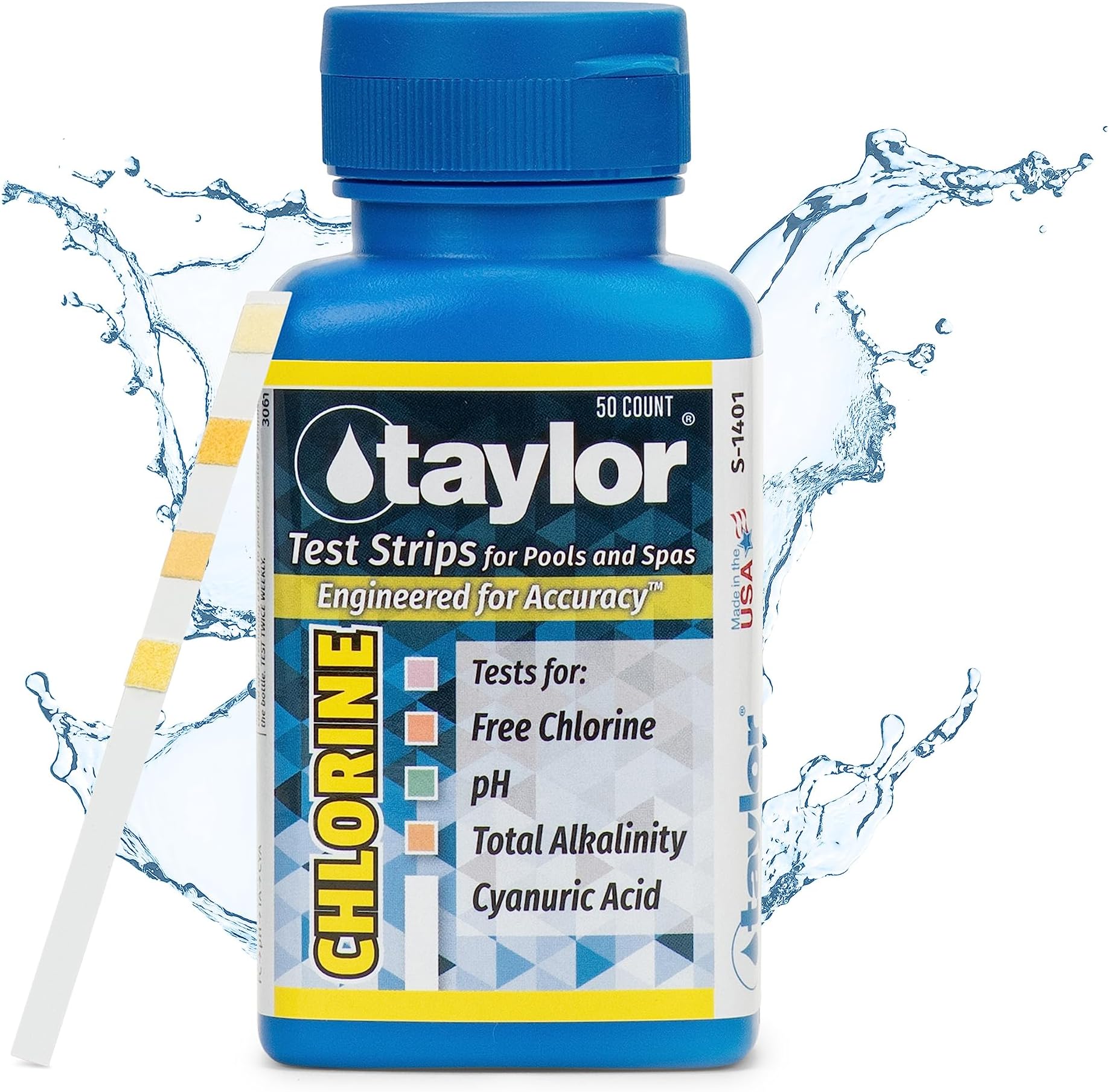 Amazon.com : Taylor S-1401, 4-in-1 Pool and Spa Test Strips for Free ...