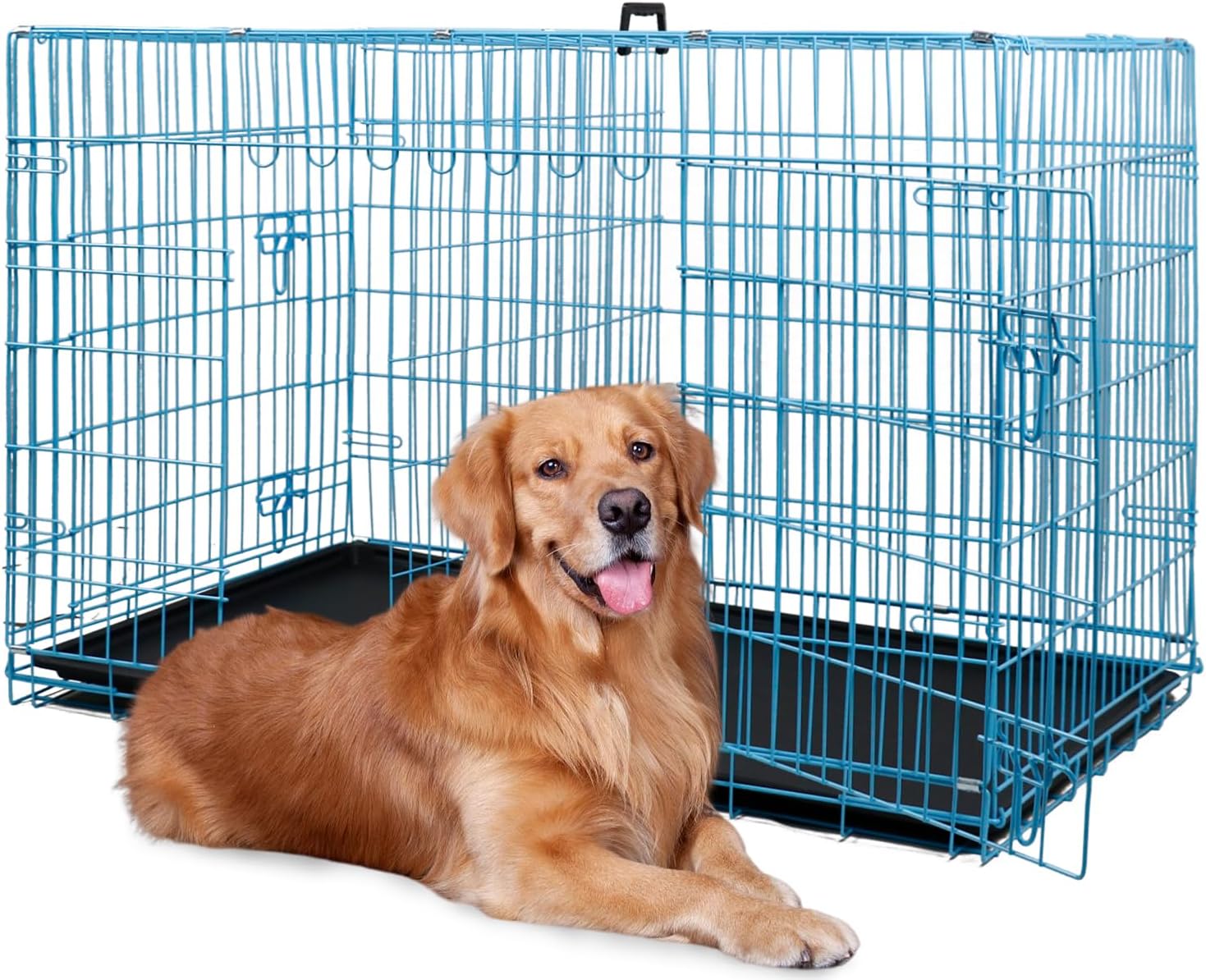 Amazon.com : 48 Inch Extra Large Dog Crates for Medium Dogs Double-Door ...