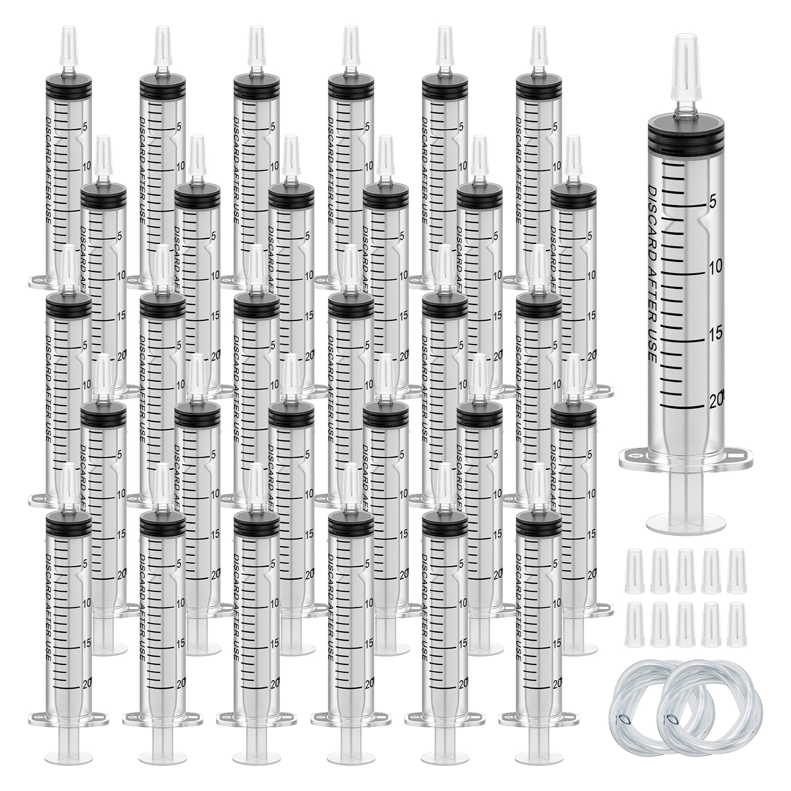 Snapklik.com : 30Pack 20ml Plastic Syringe Sterile Individually Wrapped