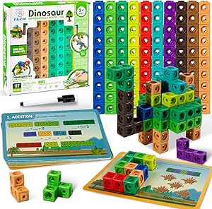Amazon.com: 117 Pieces Math Linking Cubes for Kids Age 3 4 5+,Math ...