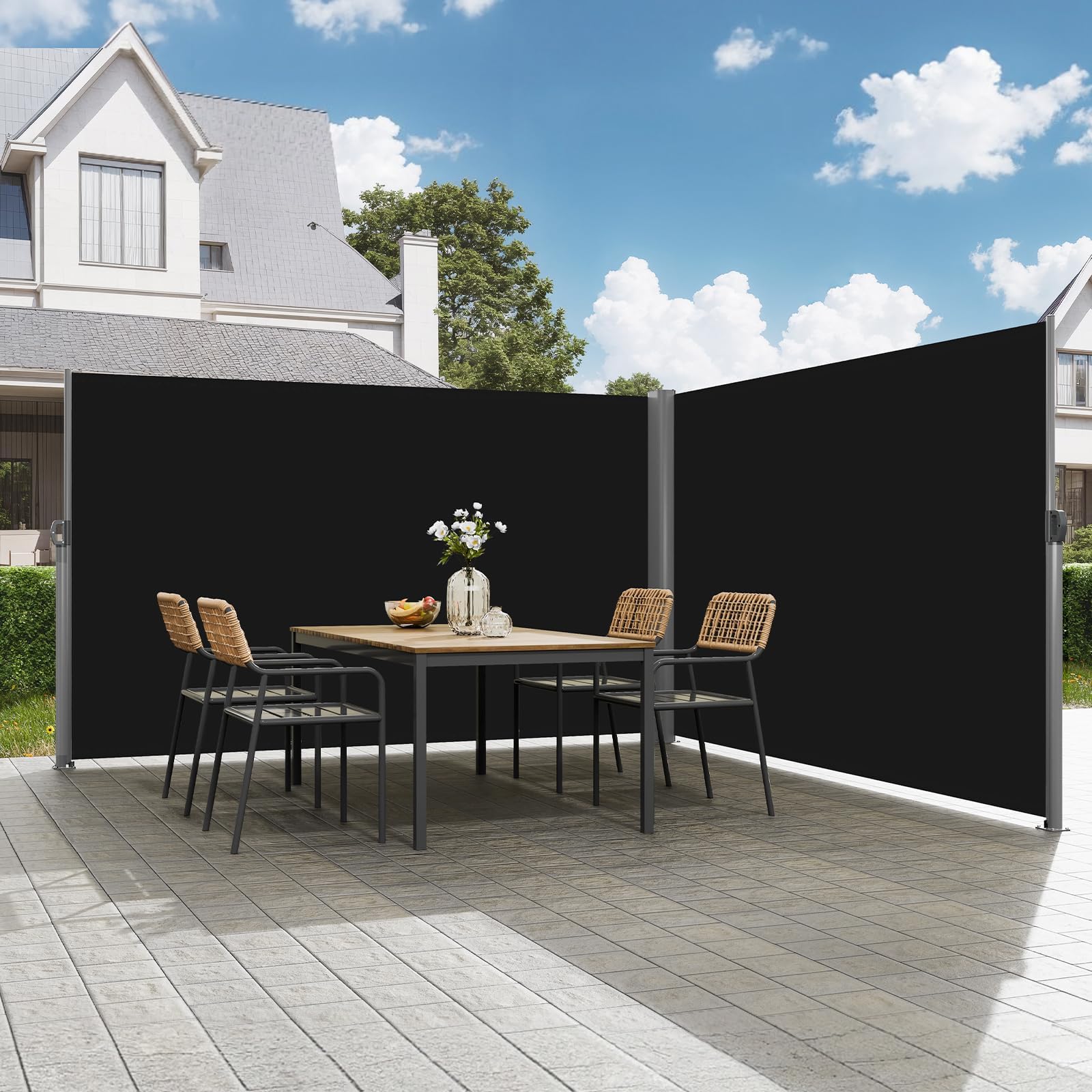 Amazon.com : C-Hopetree 236"x71" Outdoor Retractable Double Side Awning ...