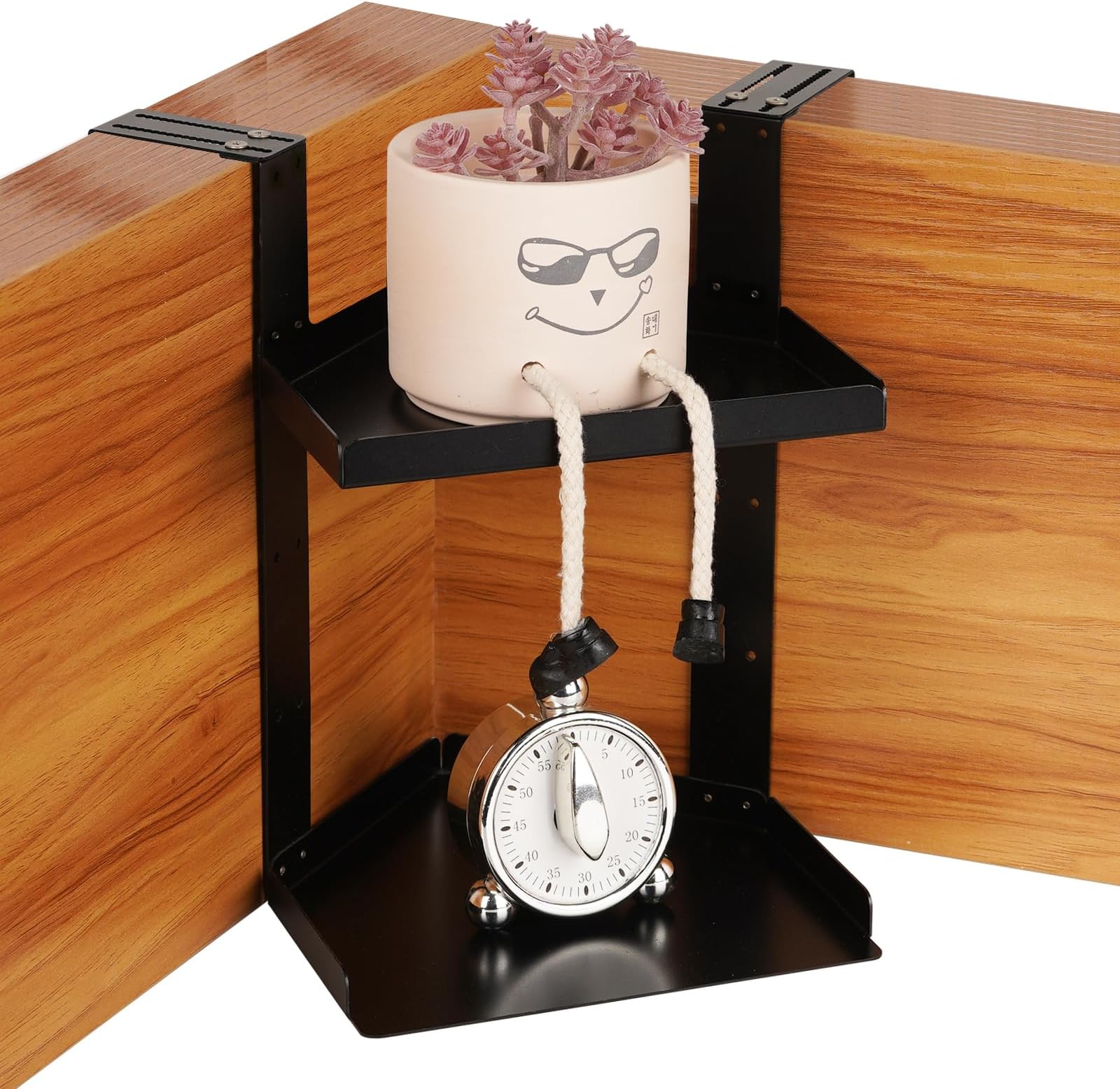 Amazon.com: Bioristar Office Cubicle Floating Corner Shelf Iron Wire ...