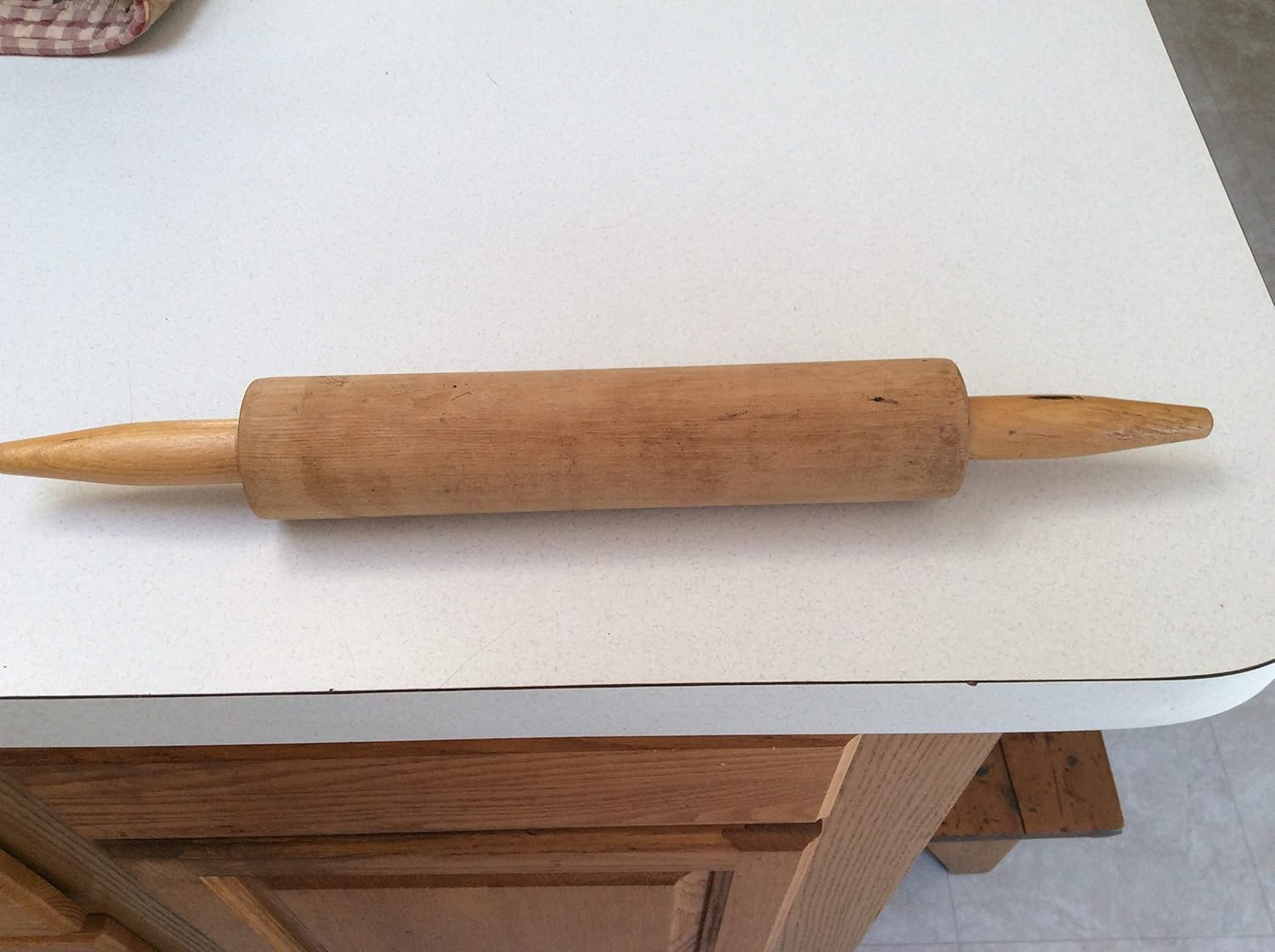 Amazon.com: Wood Rolling Pin 19"long Rotates between the Handles: Home ...