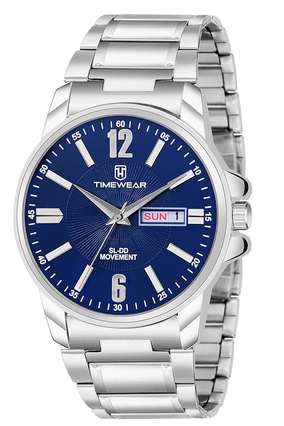 Buy TIMEWEAR Analog Day Date Functioning Stainless Steel Chain Watch ...