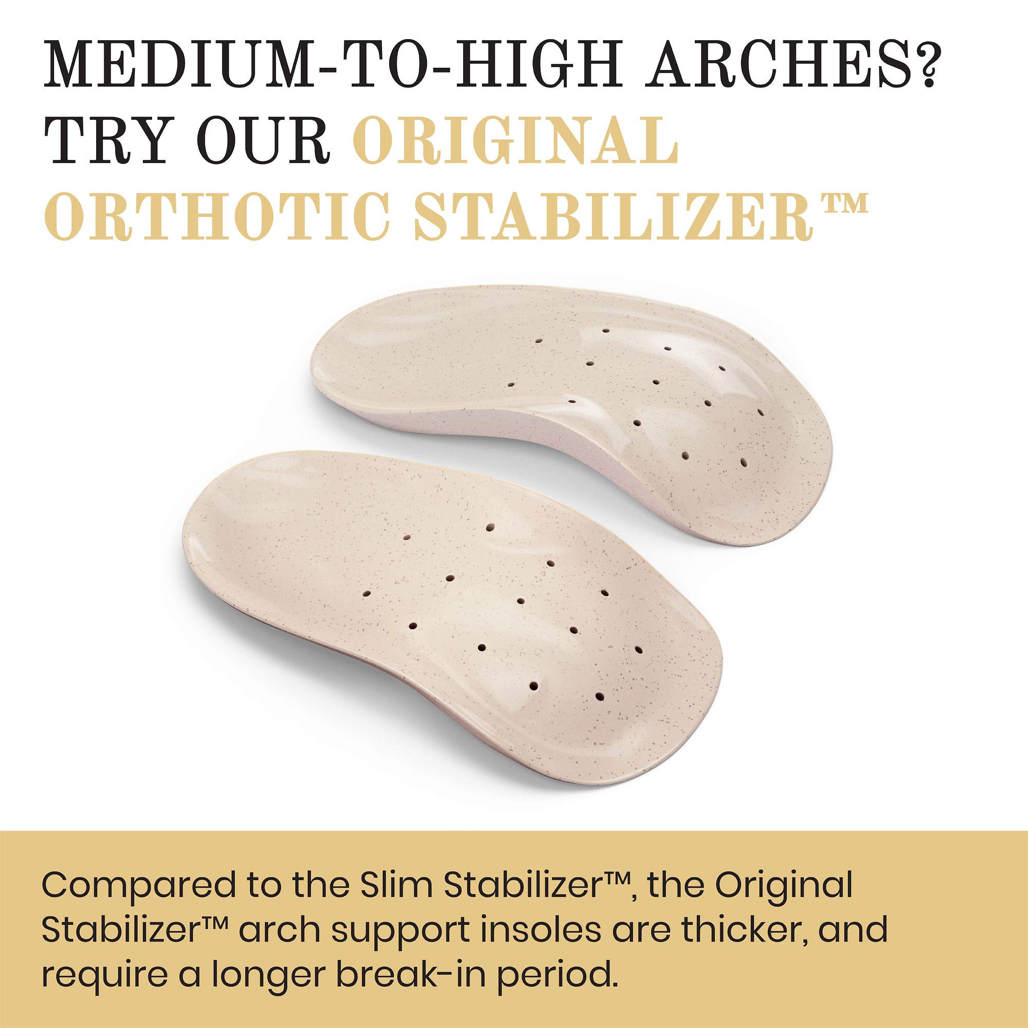 Natural Foot Orthotics Slim Stabilizer, for Low to Flat Arches ...