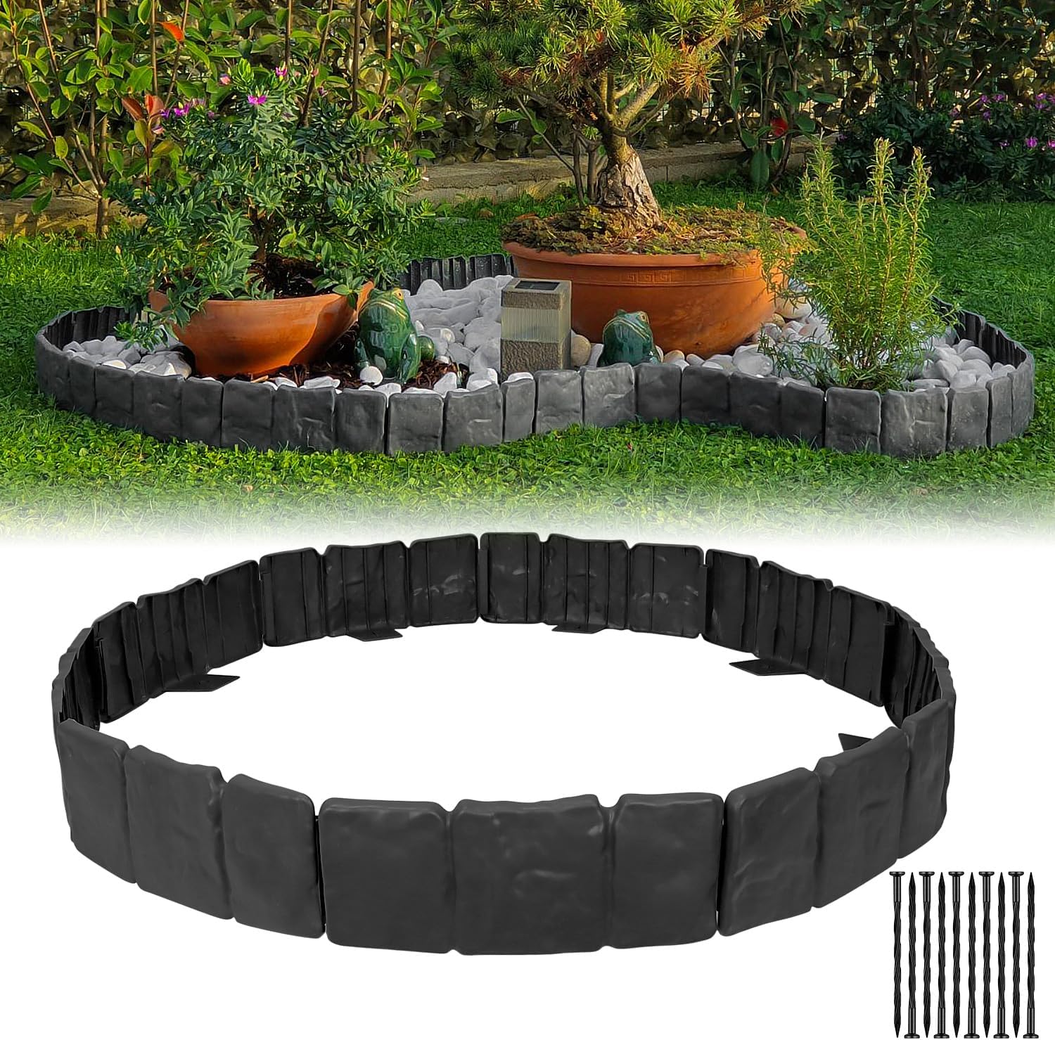 Amazon.com : Suncast Quick Edge Interlocking Landscape Edging, 6 Inch ...