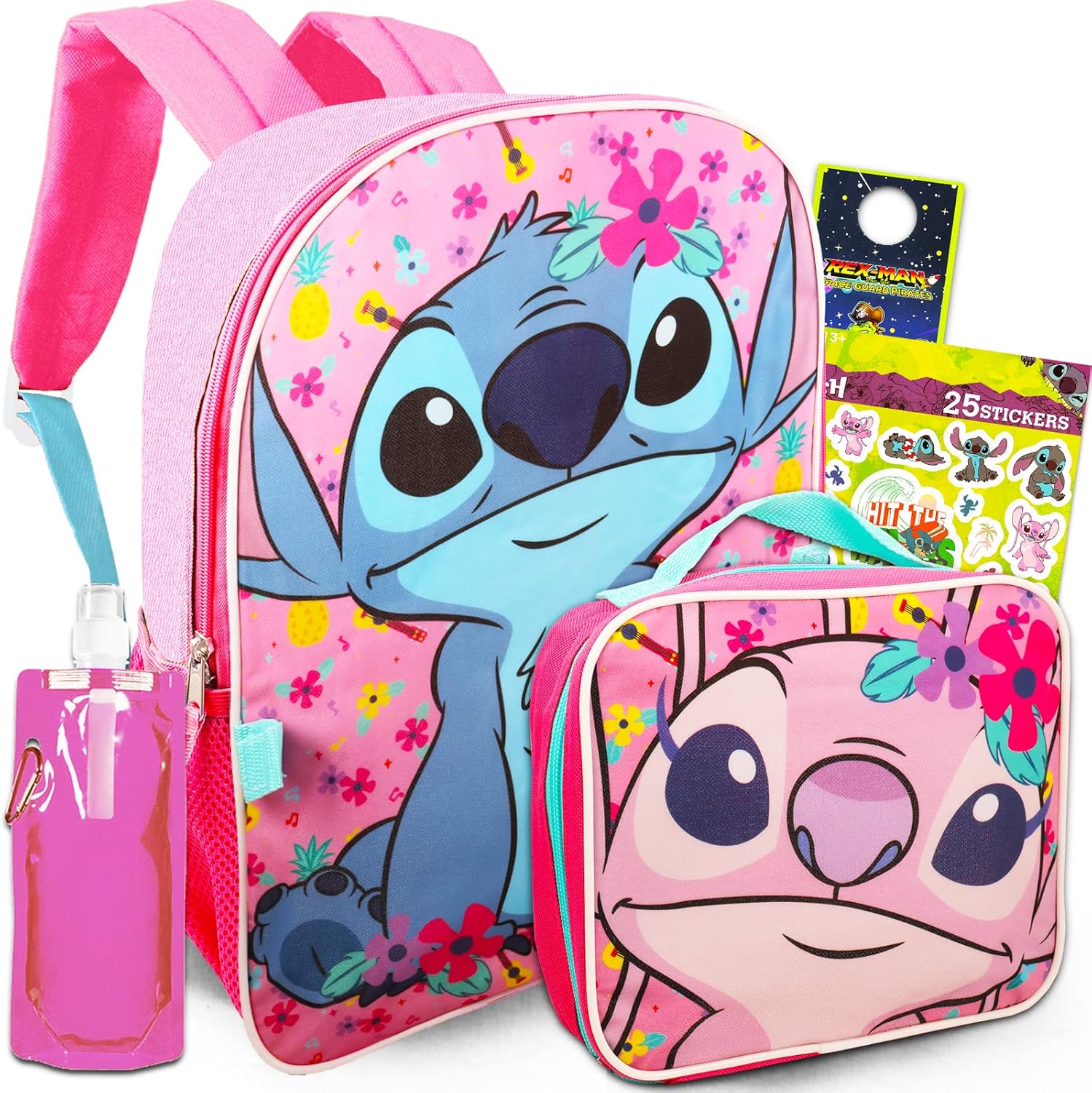 Amazon.com: Fast Forward Disney Lilo and Stitch Backpack with Lunch Box Bundle - Stitch School ...