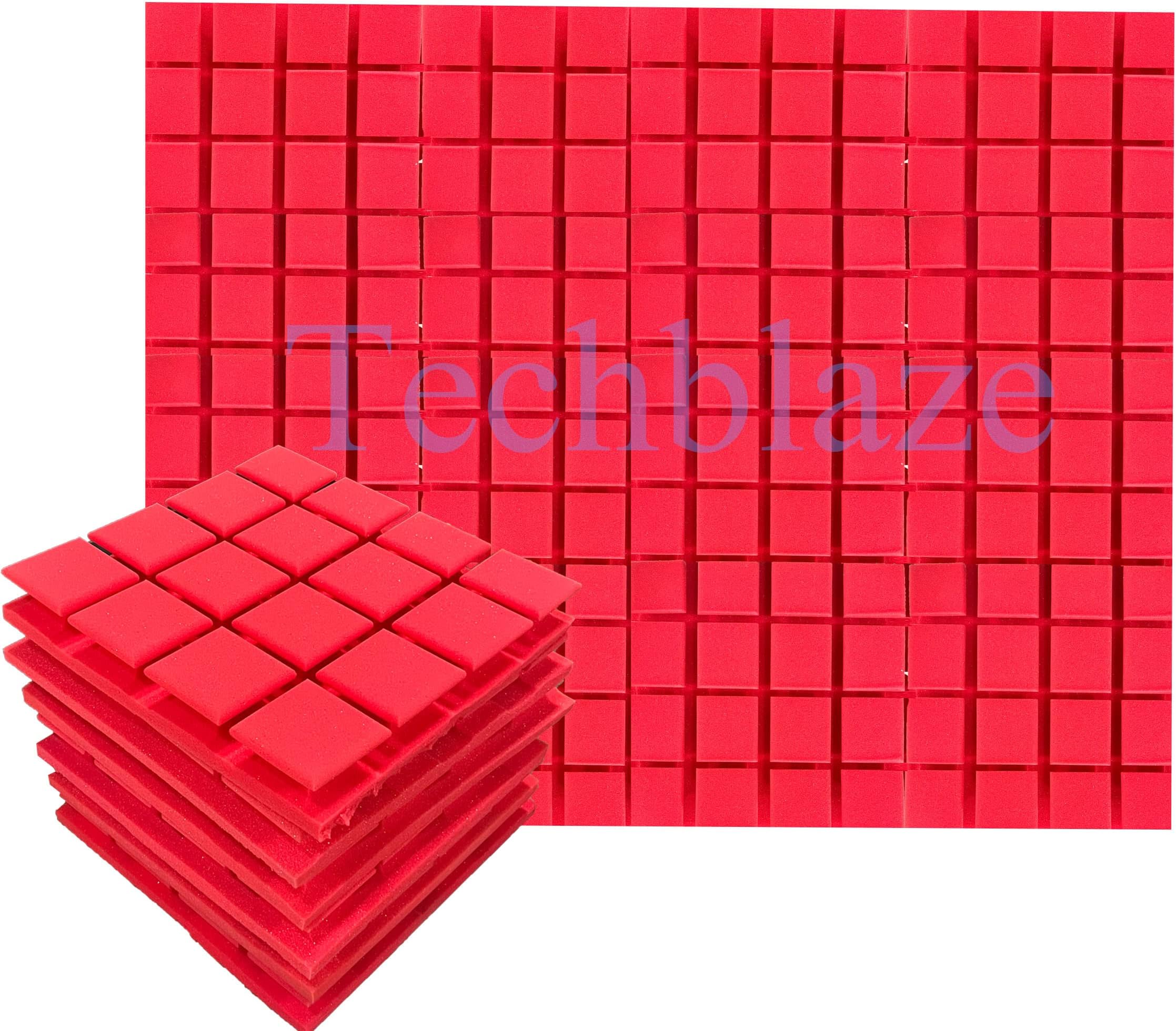 TECHBLAZE Sound Absorber for Room Red Turbo Sound Proof Panels Noise ...