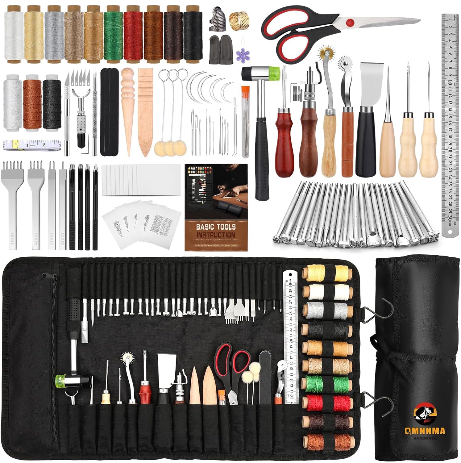Buy QMNNMA 102PCS Leather Working Tools Leather Tool Kit with Custom ...