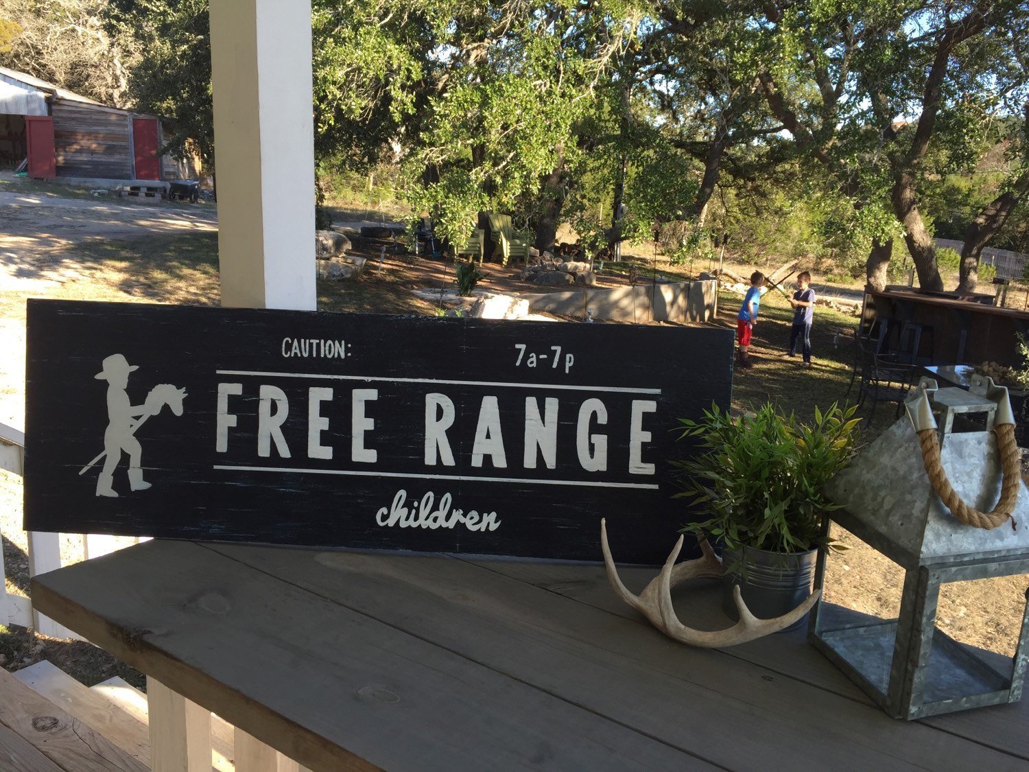 Amazon.com: Large"Caution: Free Range Children" sign : Handmade Products