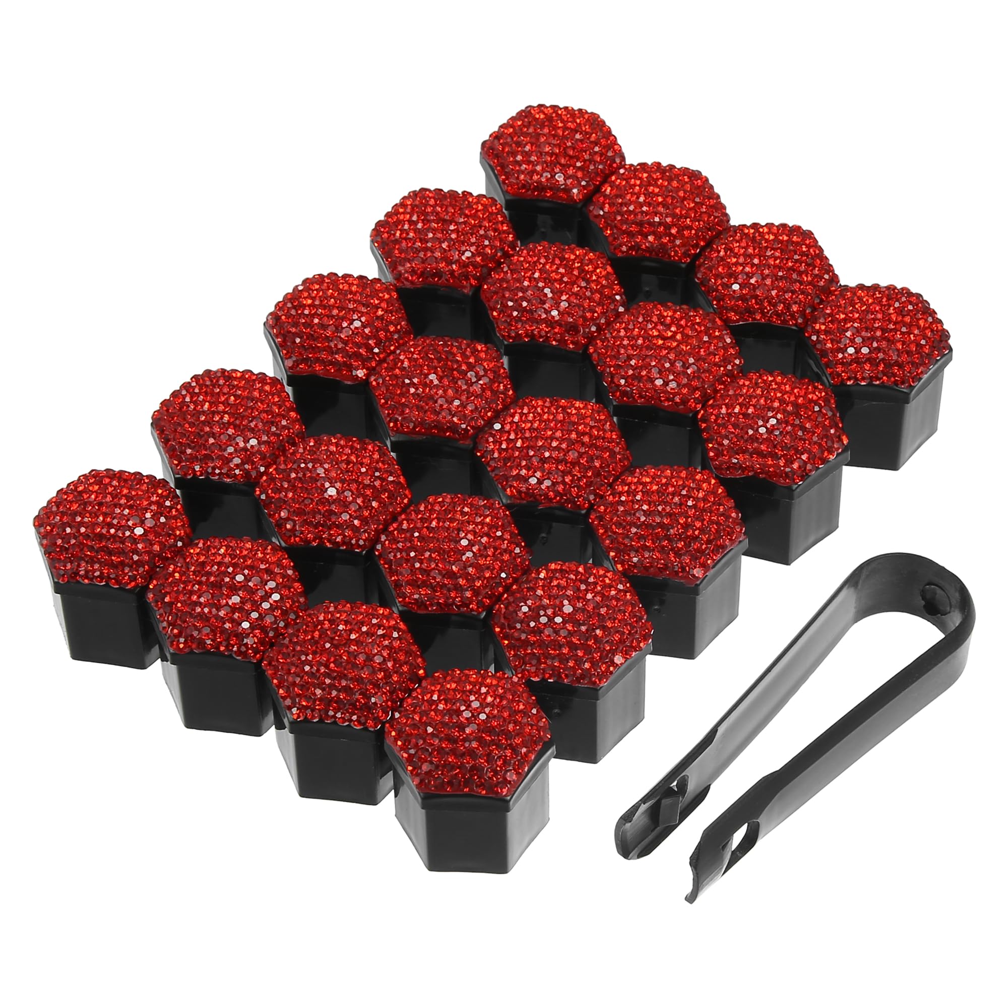 33mm Lug Nut Covers 20-Pack Bling Wheel Lug Nut Covers (19mm) - Red ...