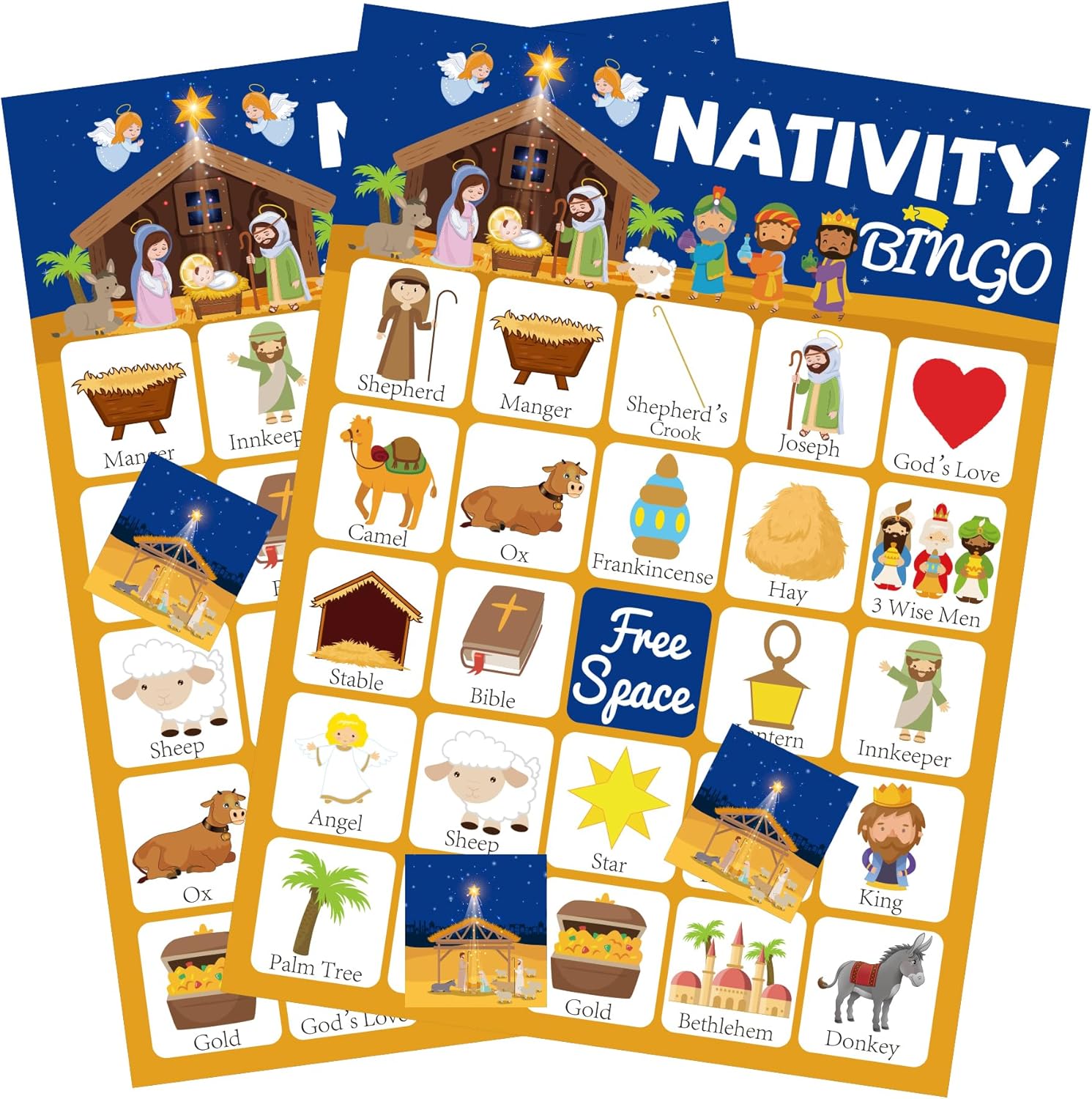 Christmas Nativity Bingo Christian Bingo for Kids Barbados | Ubuy
